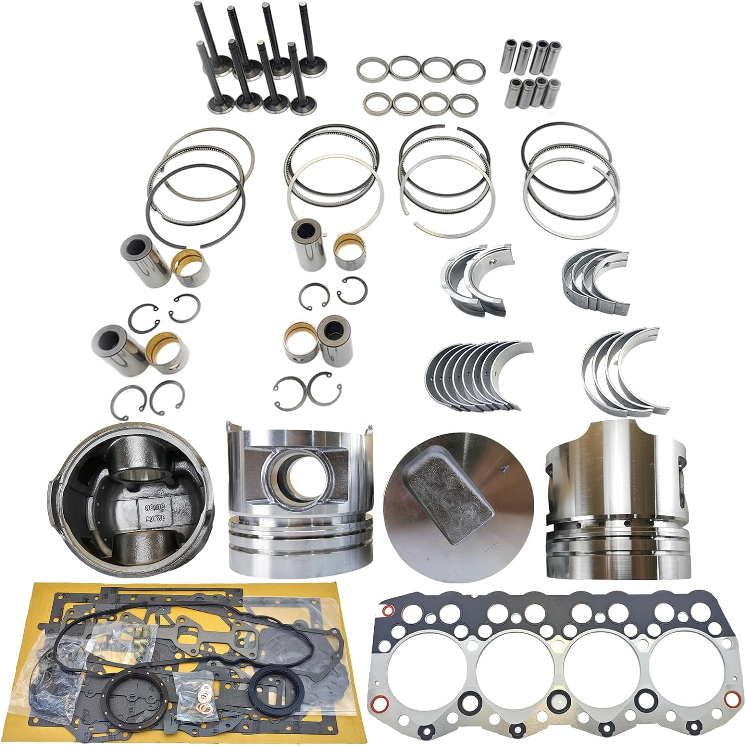 S4S Overhaul Rebuild Kit (No cylinder liner) For Mitsubishi S4S S4SD ...