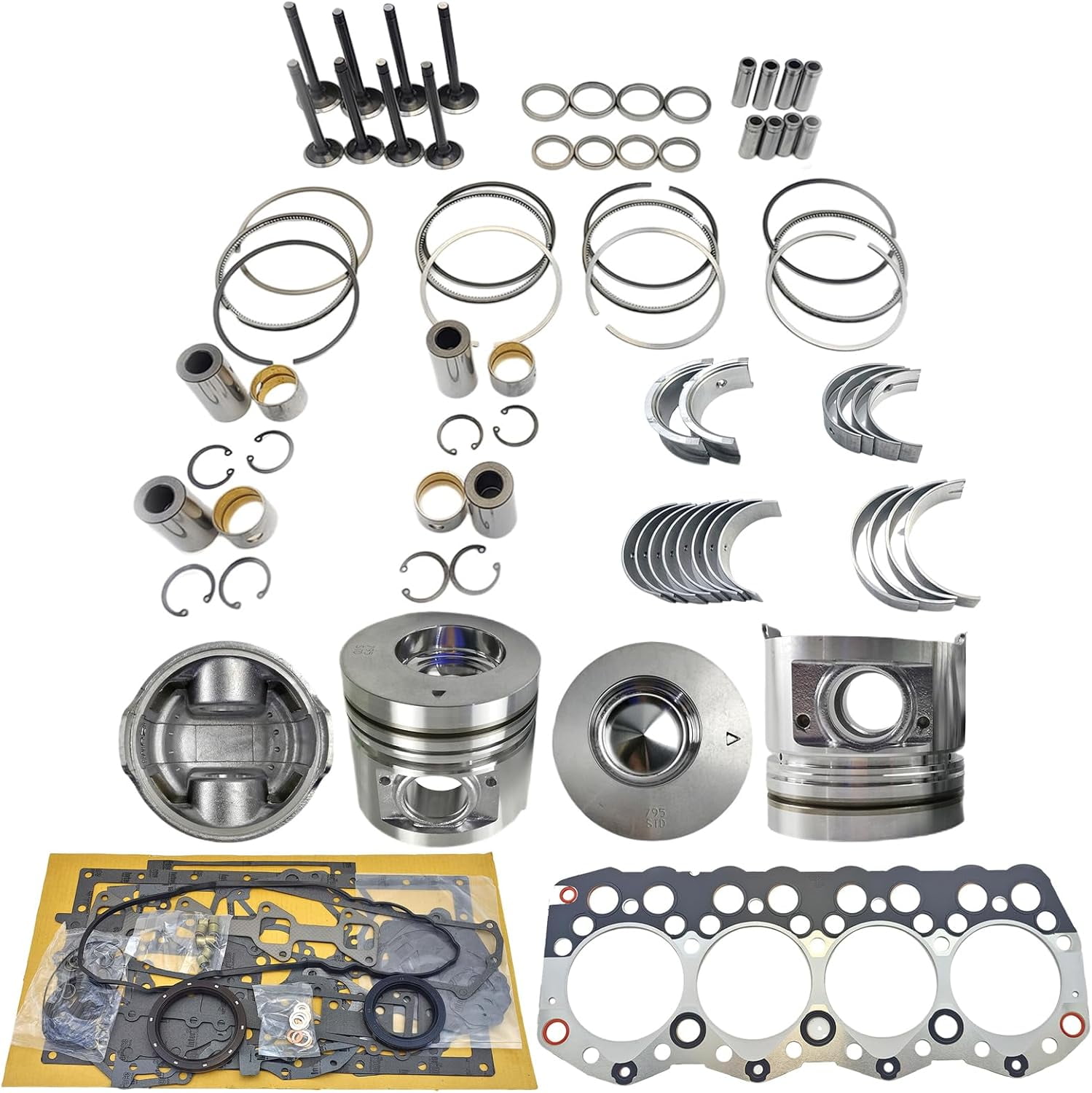 S4S Overhaul Rebuild Kit (No cylinder liner) For Mitsubishi S4S S4S-DI ...