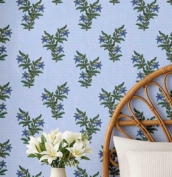 S4Sassy Buta Design Wallpaper - Asian Style Wall Covering, 25" X 360 ...