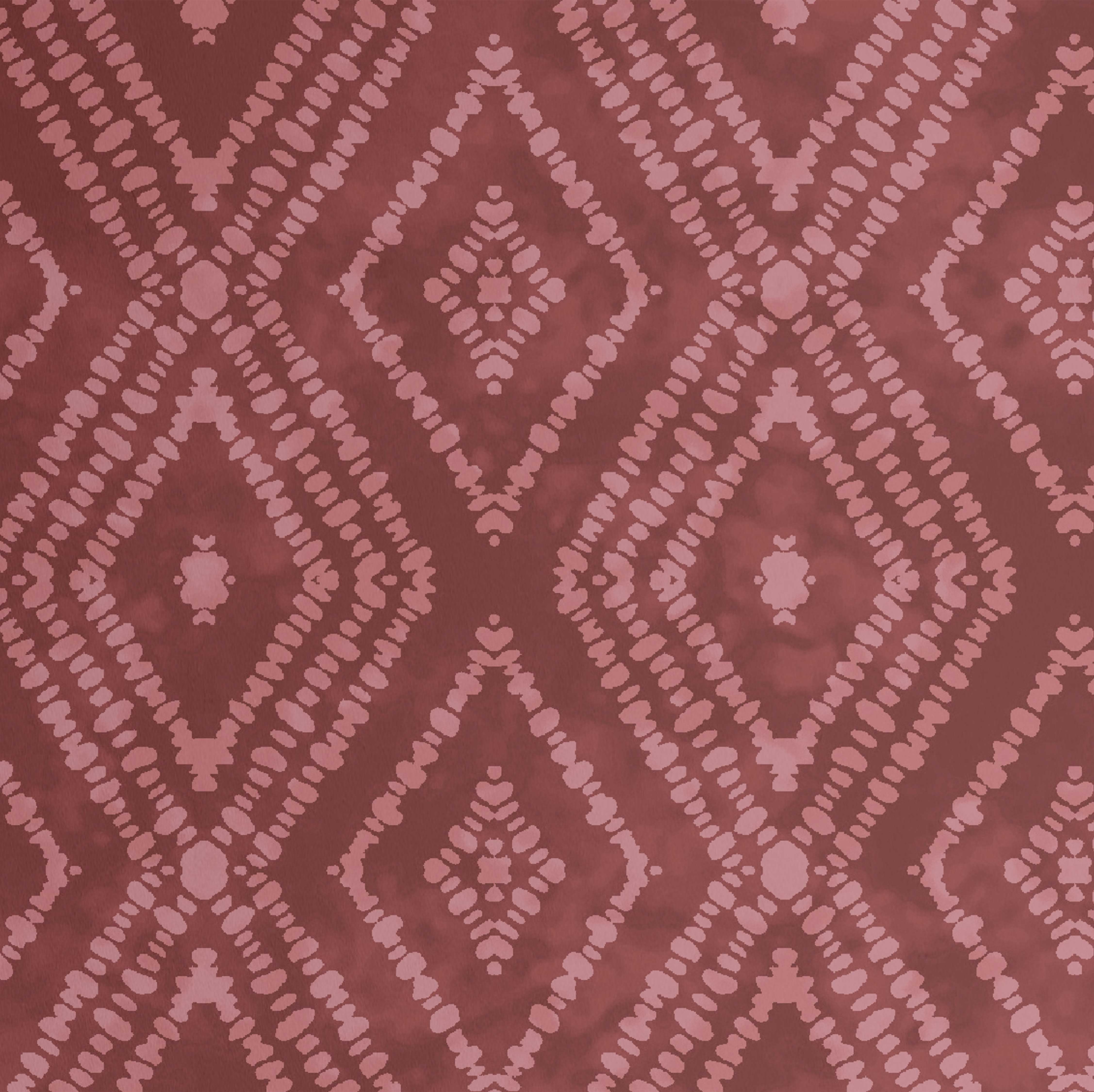 S4Sassy Diamond Ikat Wallpaper - Brown Wall Covering, 25" x 60" Self ...