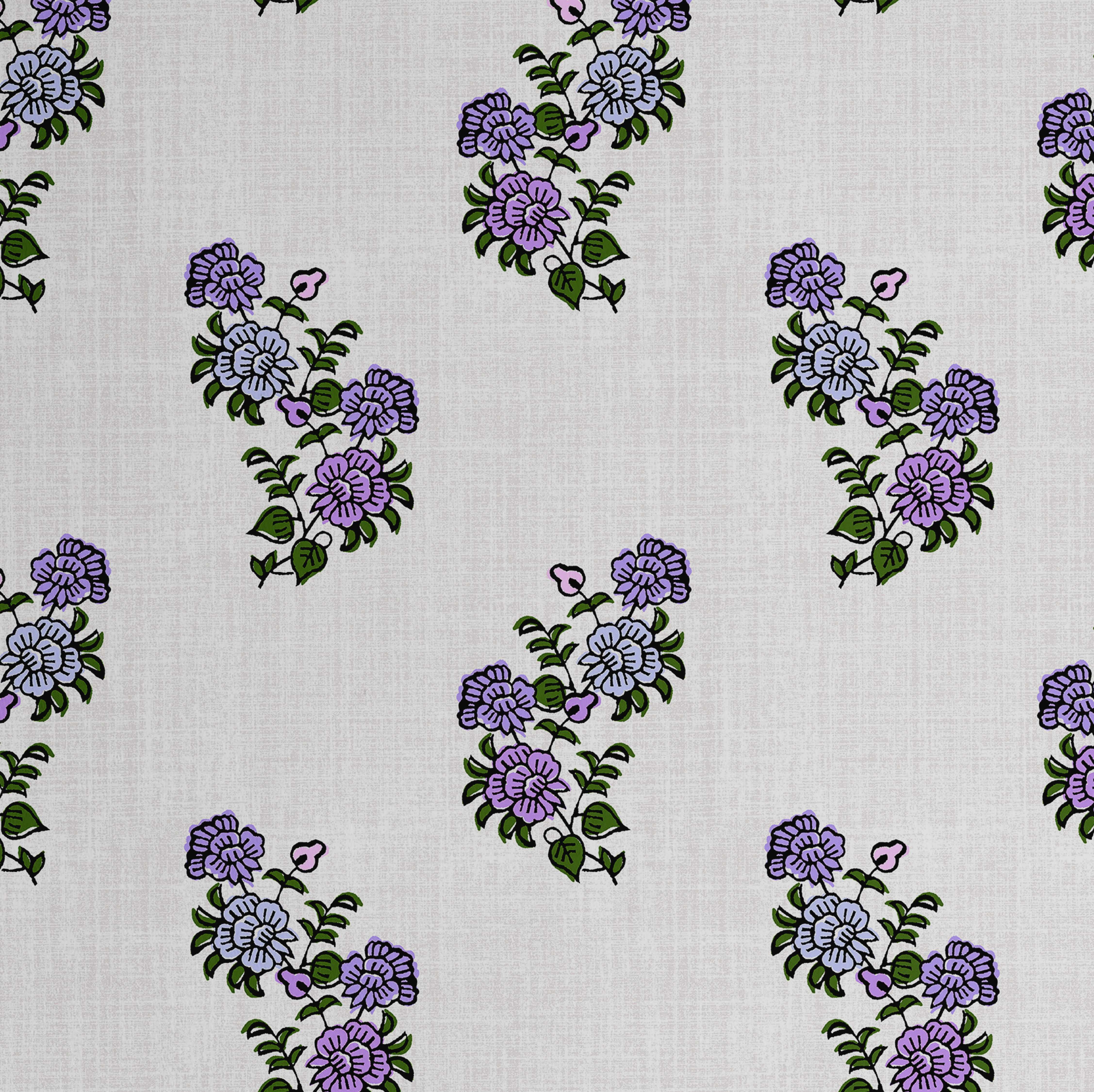 S4Sassy Floral Buta Wallpaper- Asian Style Wall Covering, 25"X 60" Self ...