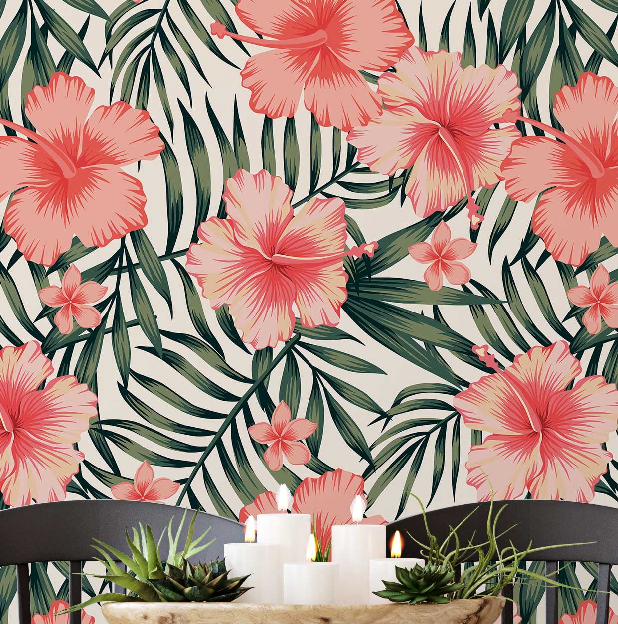 S4Sassy Floral Wallpaper - Pink Wall Covering, 25" X 360" Self-Adhesive ...