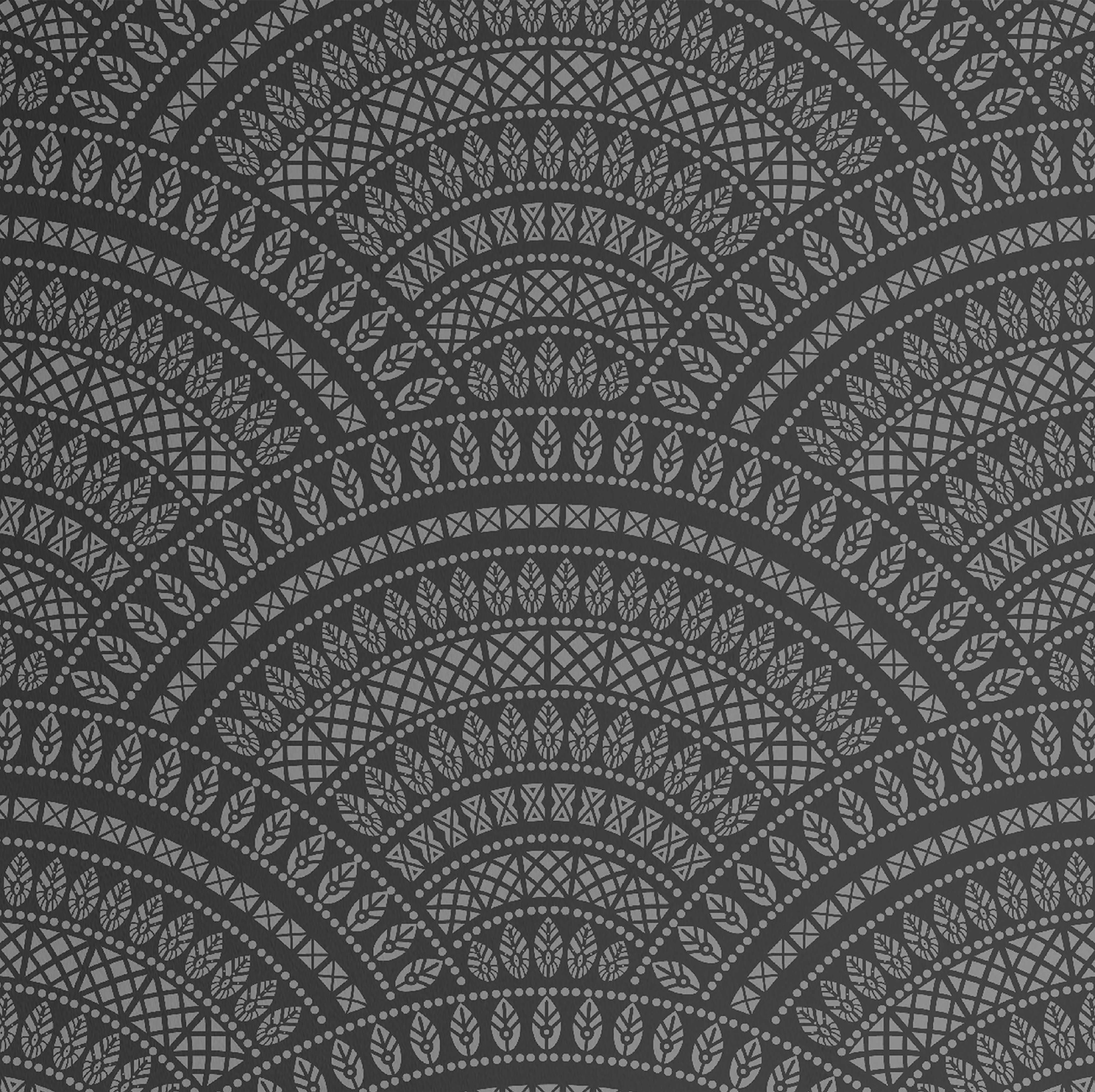 S4Sassy Geometric Tribal Wallpaper- Gray Wall Covering,25" x 360" Self ...