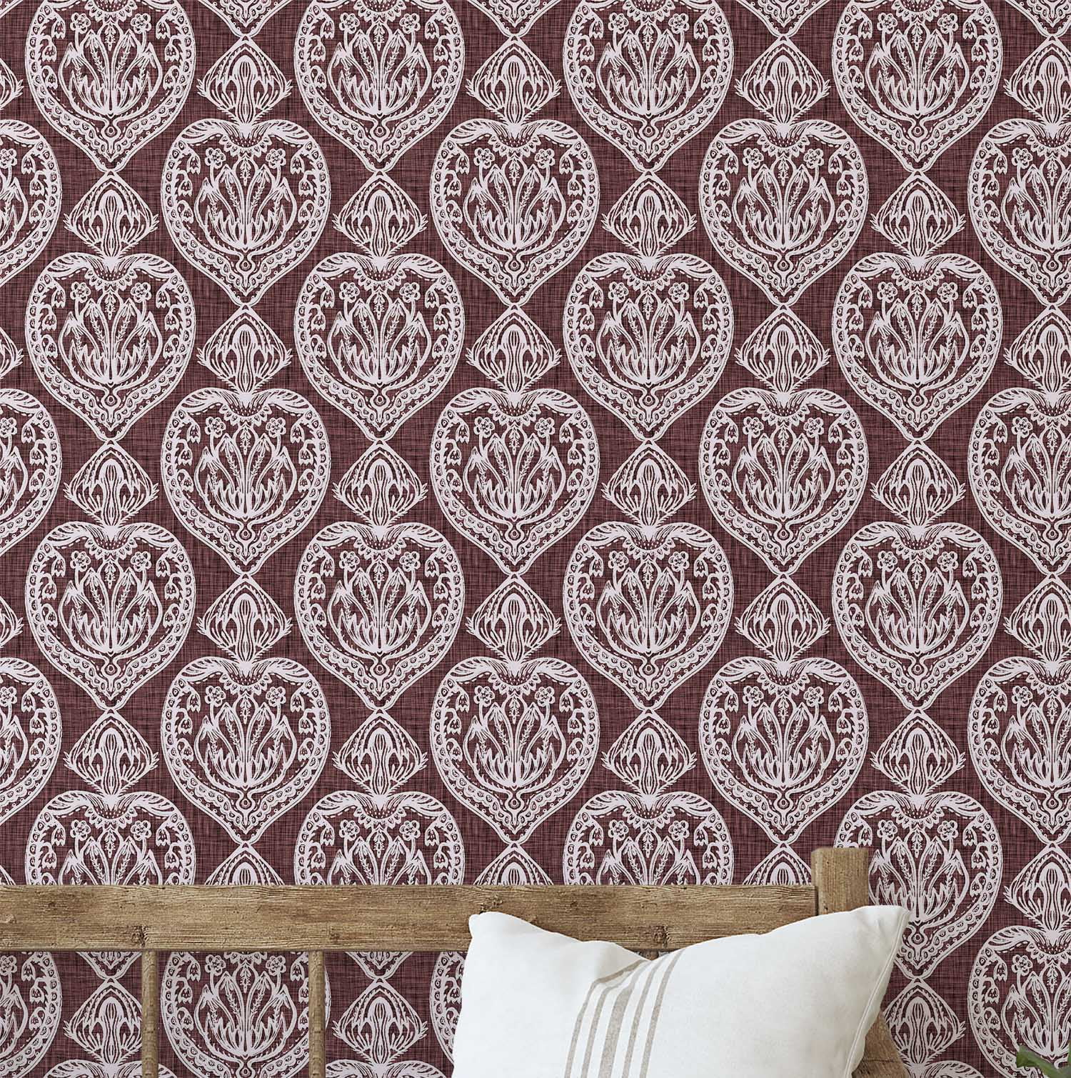 S4Sassy Heart Wallpaper Brown Walls Covering, 25" x 120" Self-Adhesive ...