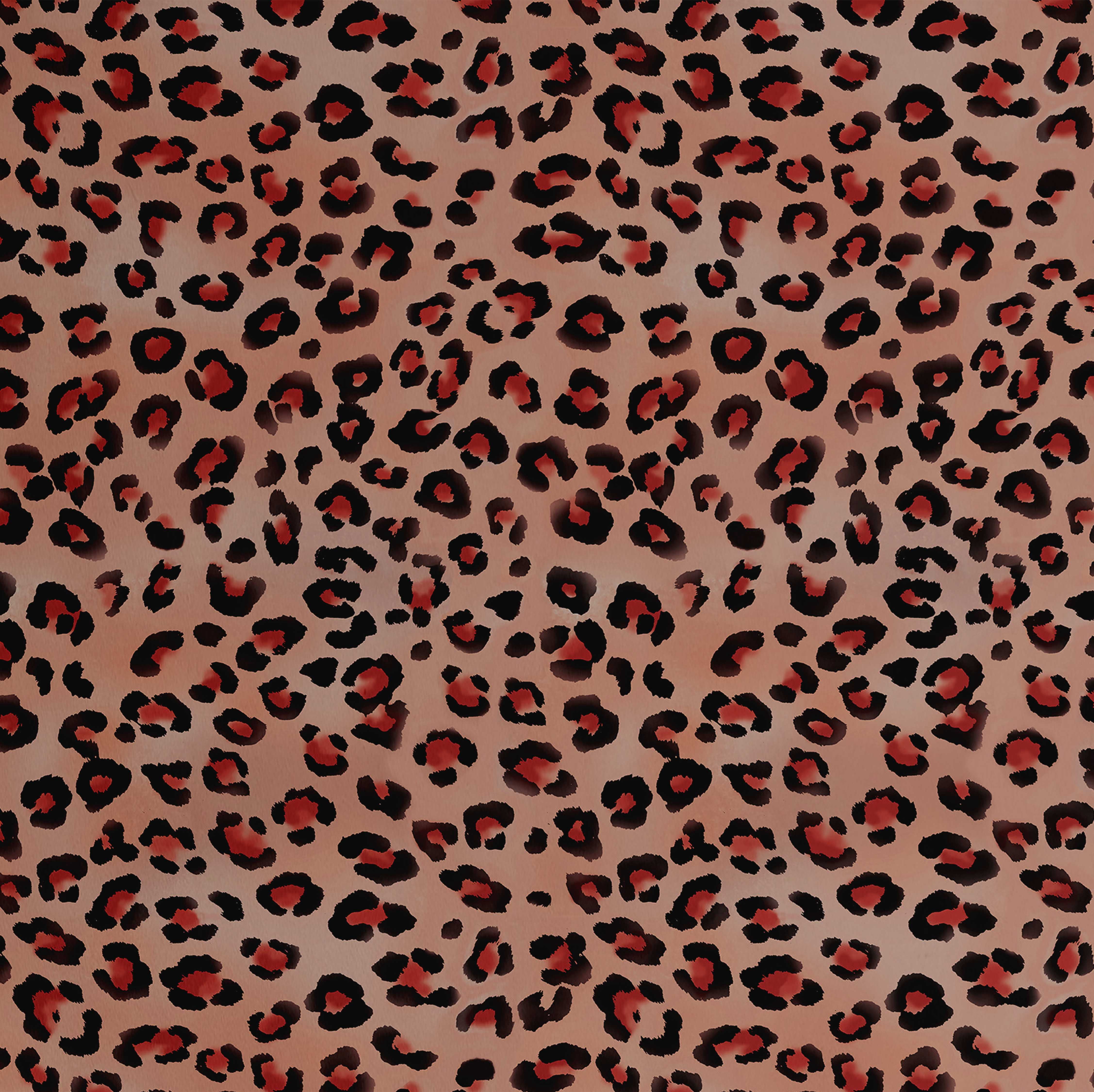 S4Sassy Leopard Print Wallpaper- Peach Animal Theme Removable Walls ...