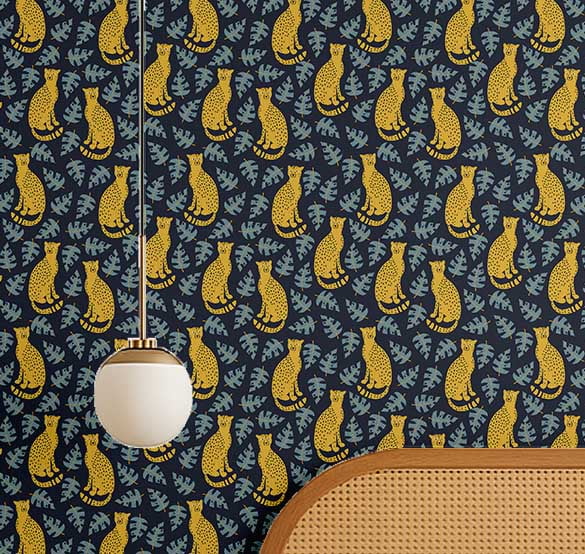 S4Sassy Leopard Safari Print Wallpaper- Jungle Removable Wall Covering ...