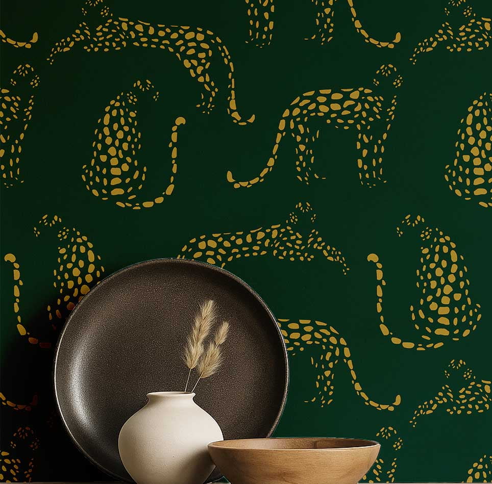 S4Sassy Leopard Wallpaper- Jungle Removable Wall Covering, 25"X 60 ...