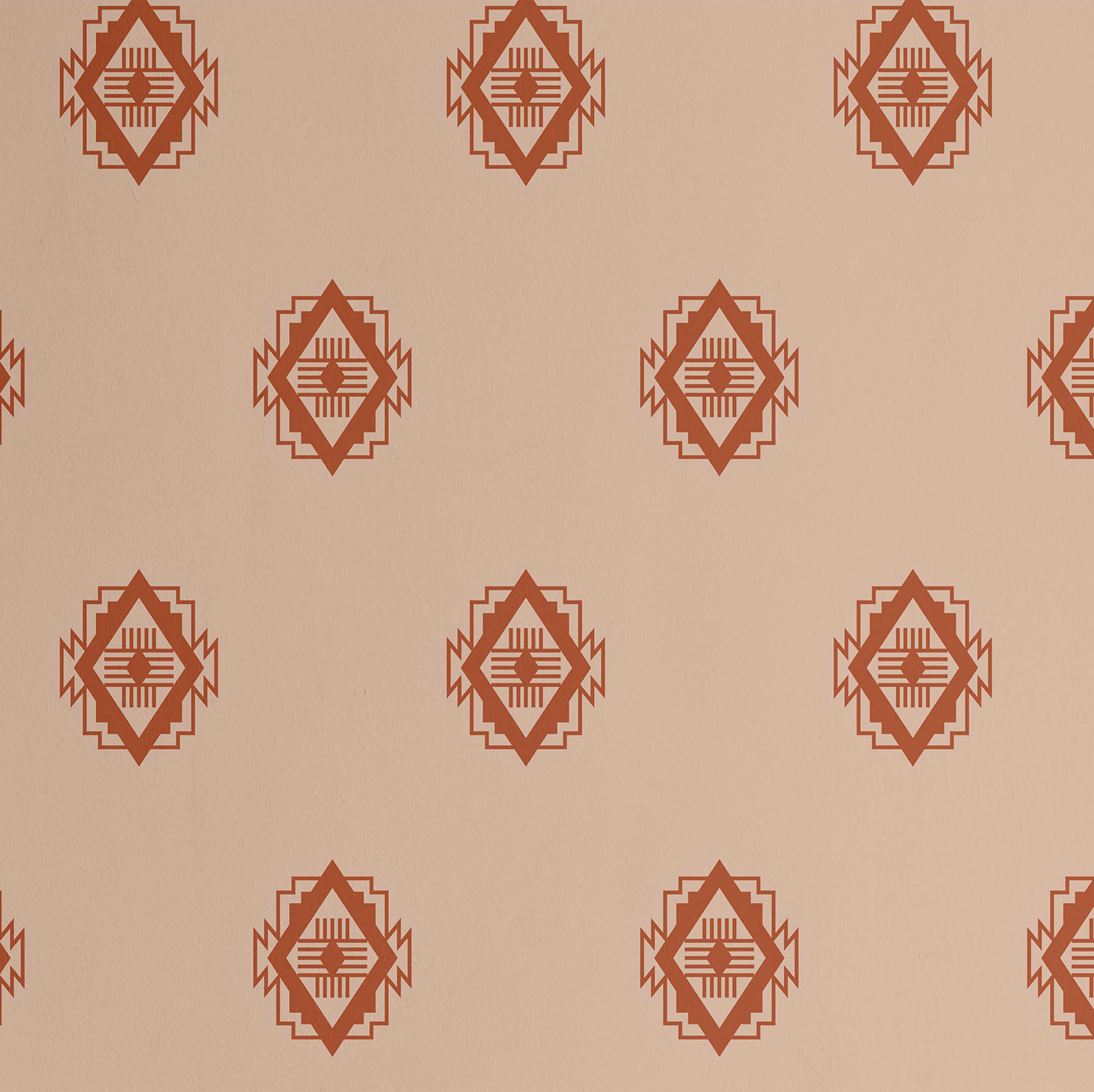 S4Sassy Modern Geometric Pattern Wallpaper - Beige Bohemian Wall ...