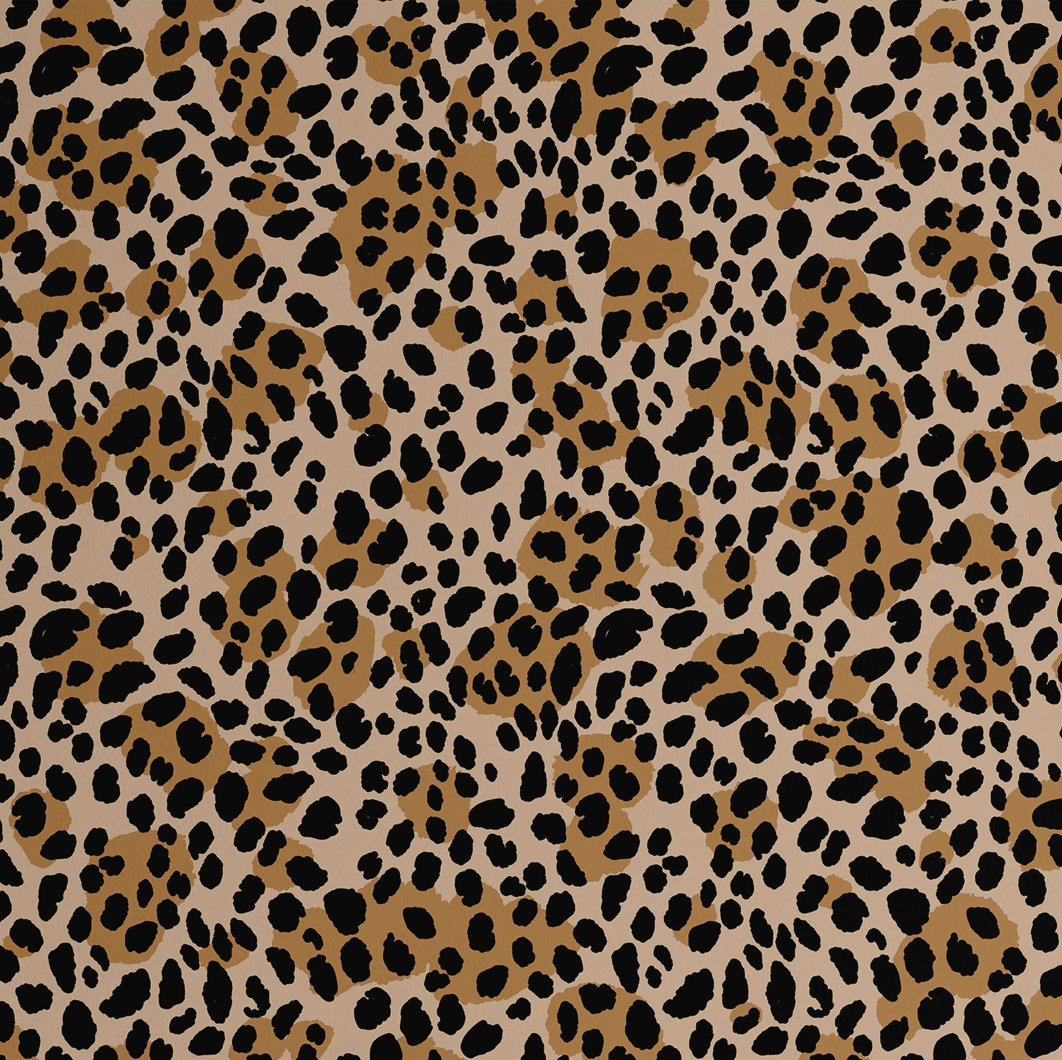 S4Sassy Modern Leopard Print Wallpaper - Brown Wall Covering, 25" X 60 ...