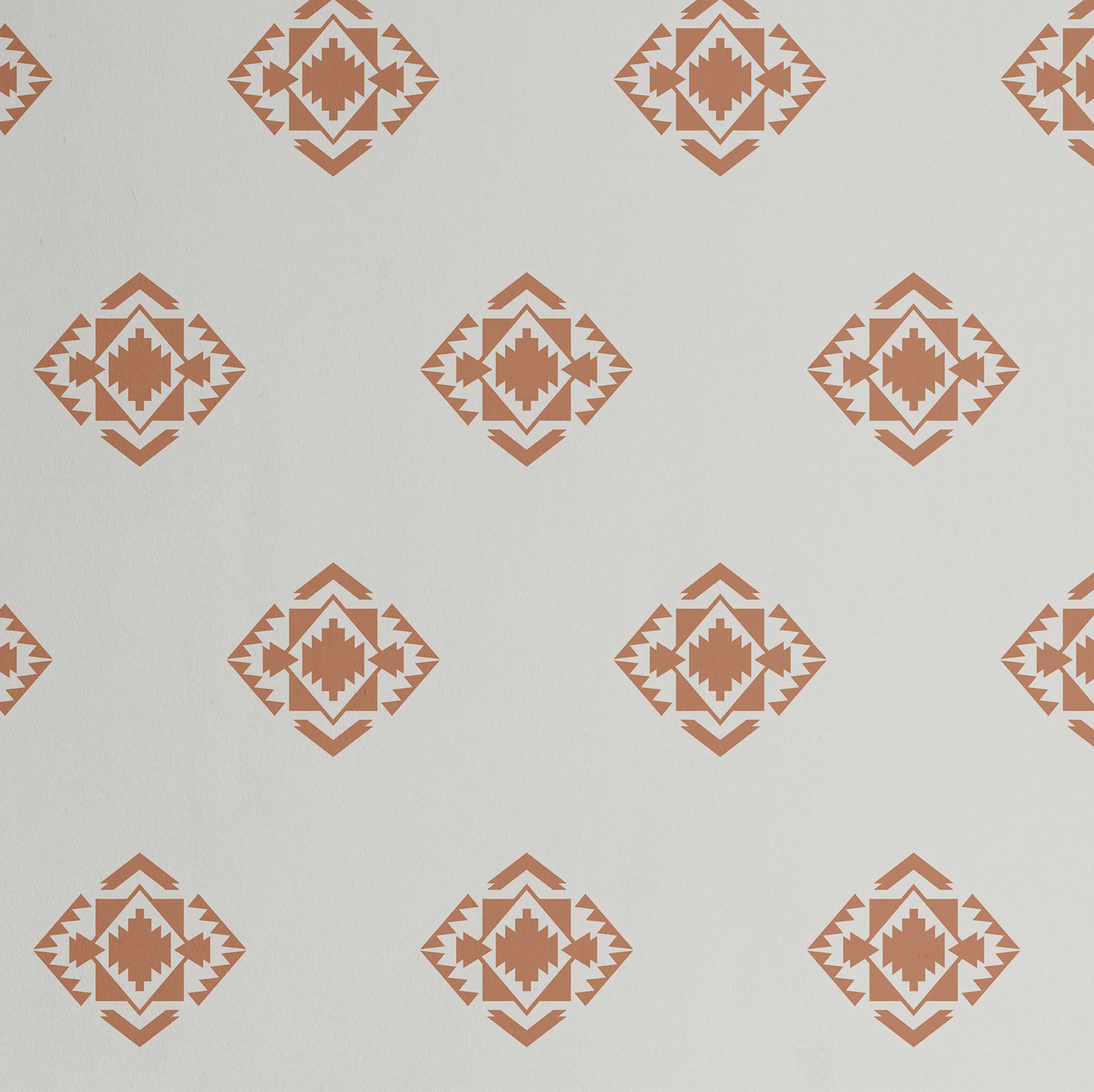 S4Sassy Modern Tribal Pattern Wallpaper - Taupe Bohemian Wall Covering ...
