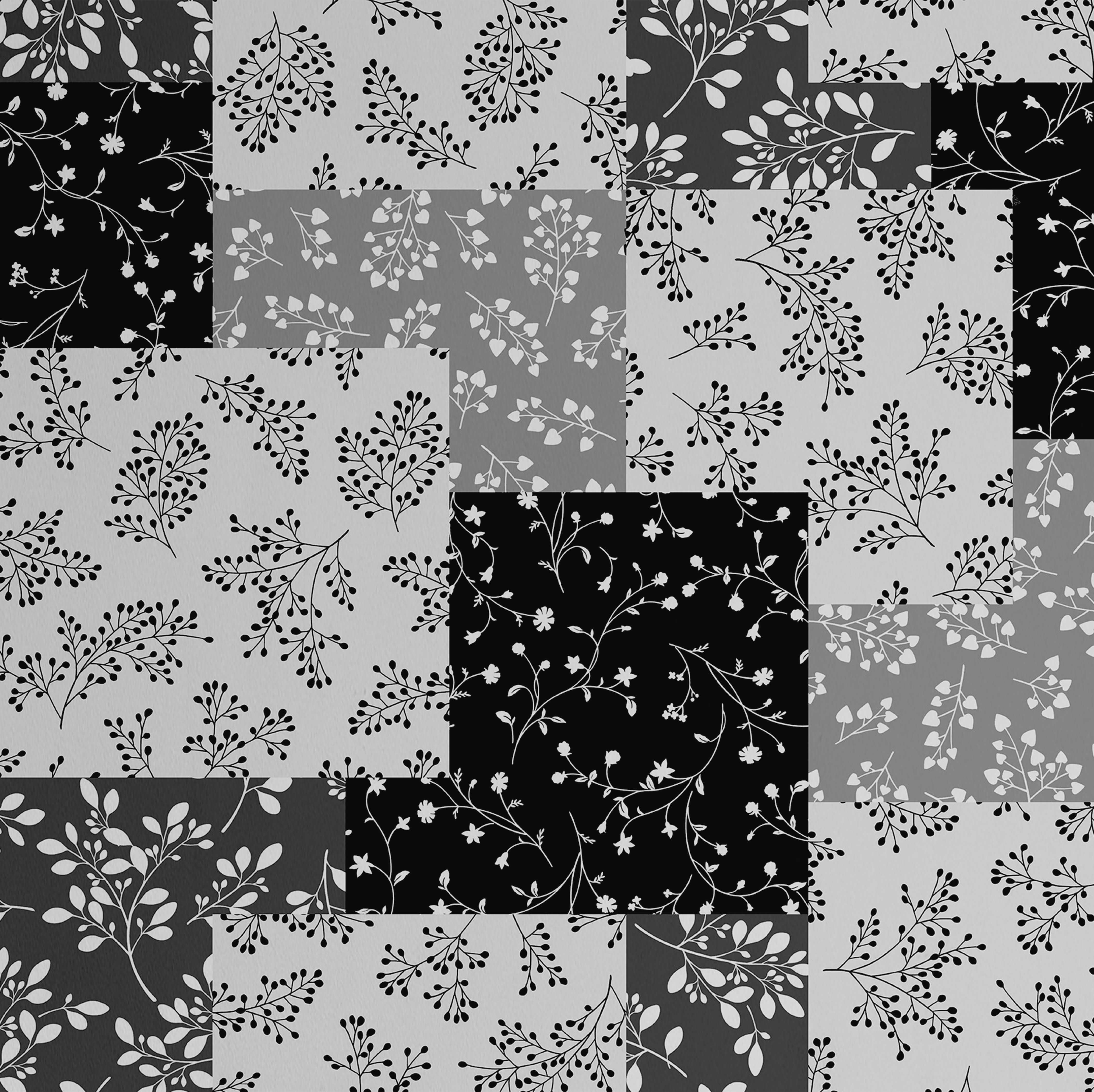 S4Sassy Patch Leaf Print Wallpaper - Asian Style Wall Covering, 25" X ...