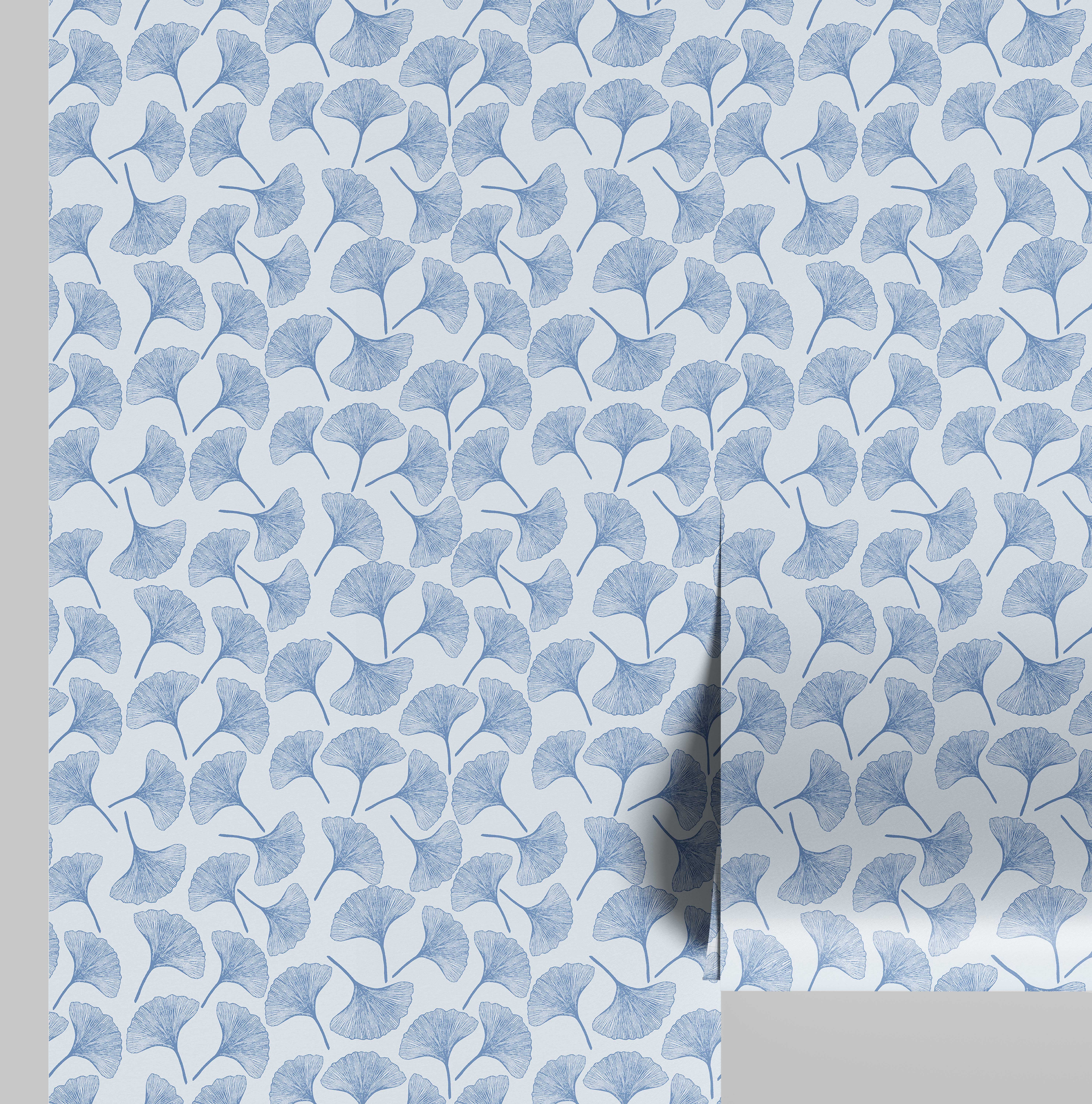 S4Sassy Peel & Stick Vinyl Wallpaper, Chic Ginkgo Leaf Wallpaper ...