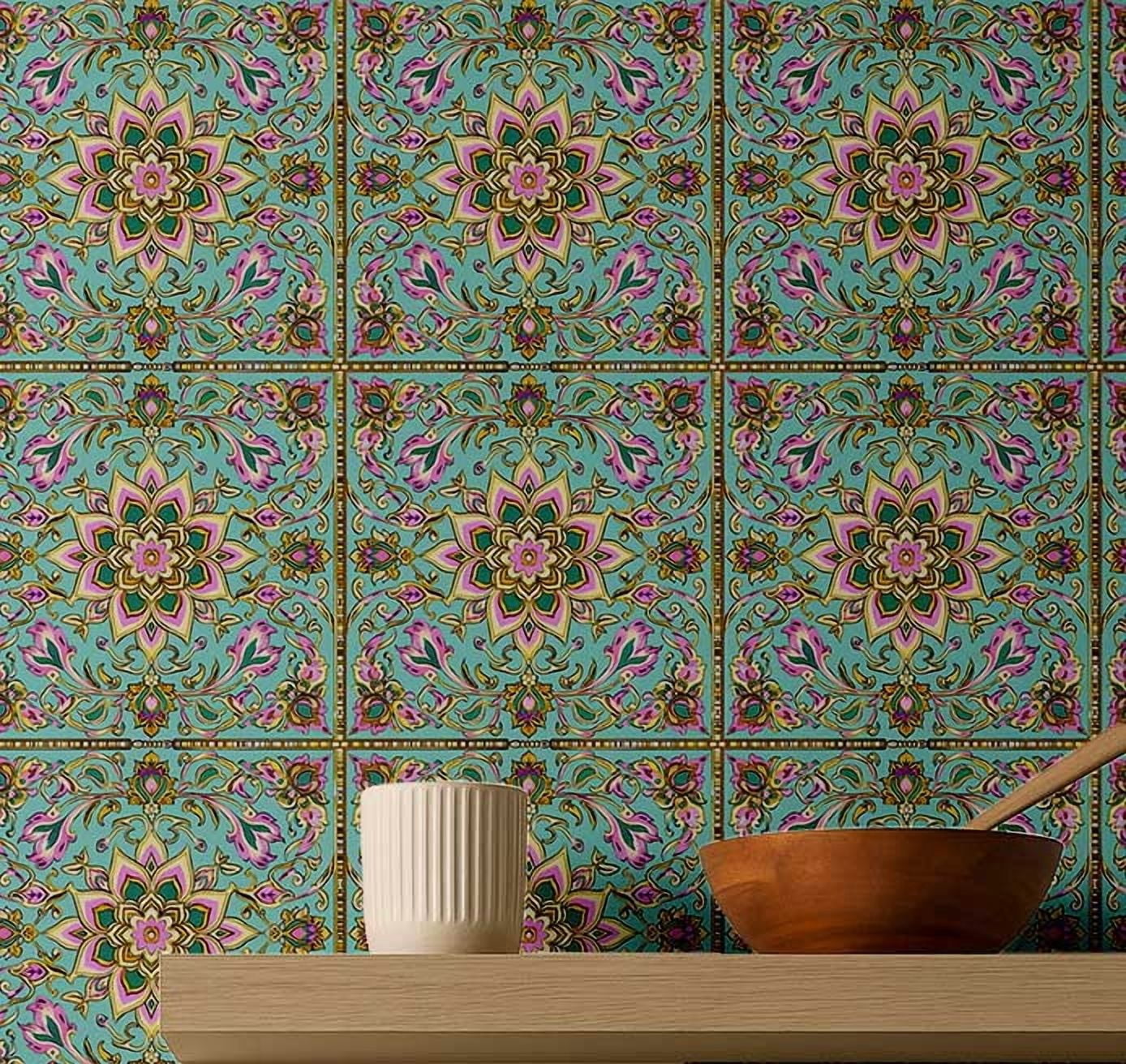 S4Sassy Peel & Stick Vinyl Wallpaper, Modern Floral Arabesque Wallpaper ...
