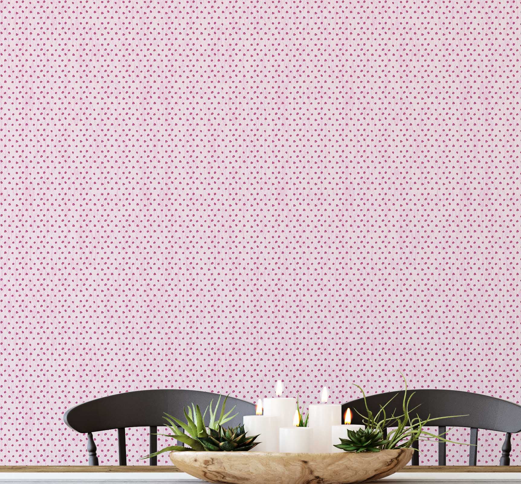 S4Sassy Peel & Stick Vinyl Wallpaper, Urban Chic Mini Heart Dots ...