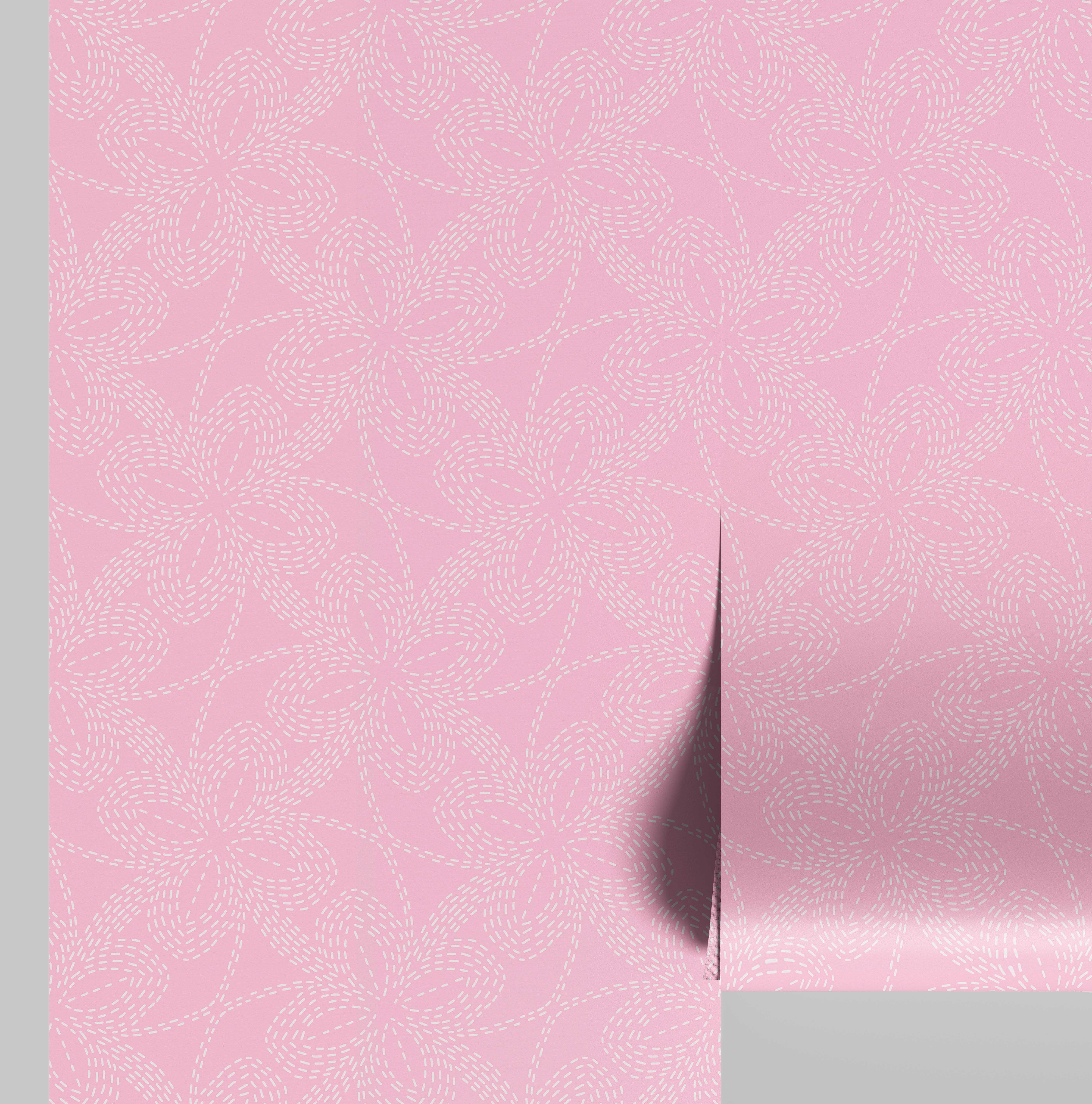 S4Sassy Peel and Stick Wall Covering, Abstract Floral Outline Removable ...