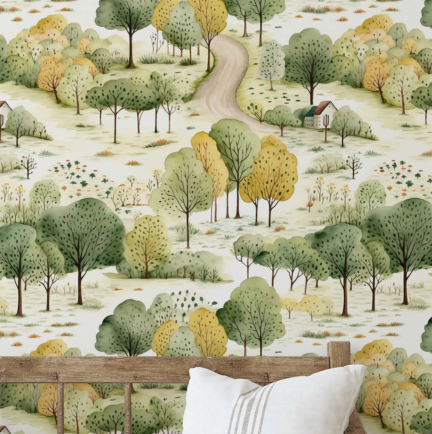 S4Sassy Peel and Stick Wall Covering, Countryside Jungle Print ...
