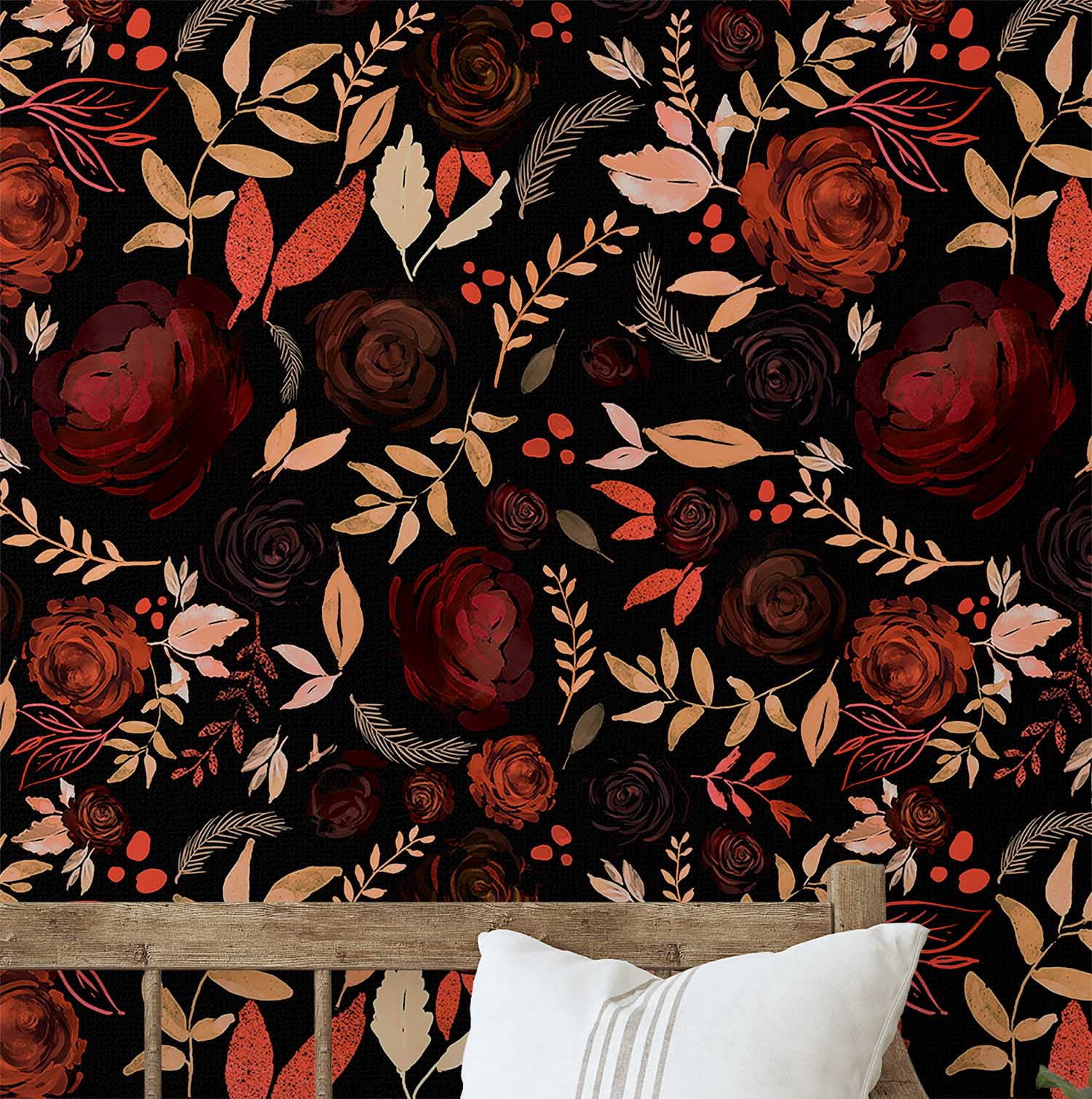 S4Sassy Peel And Stick Wall Covering, Floral Removable Wallwrap ...