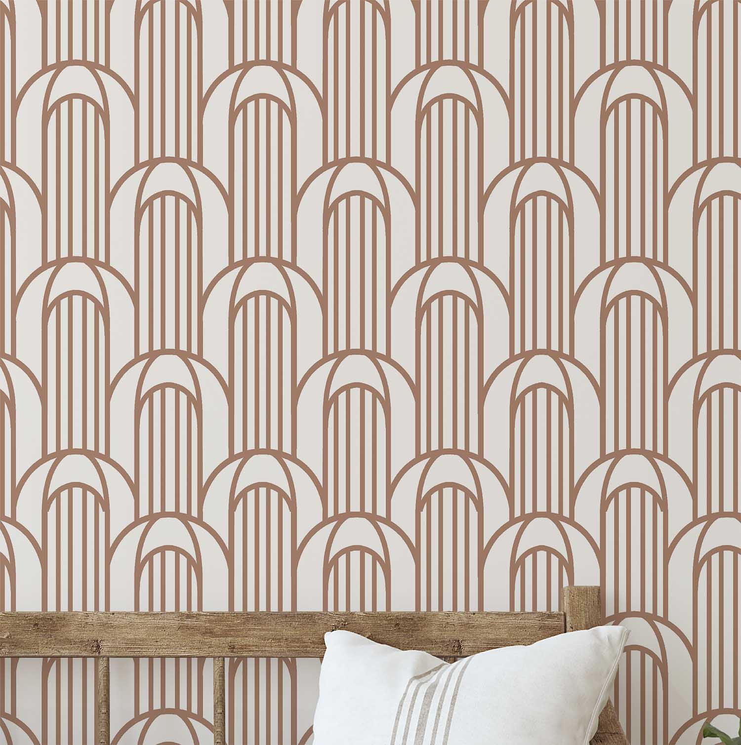 S4Sassy Peel and Stick Wall Covering, Geometric Arch Print Removable ...