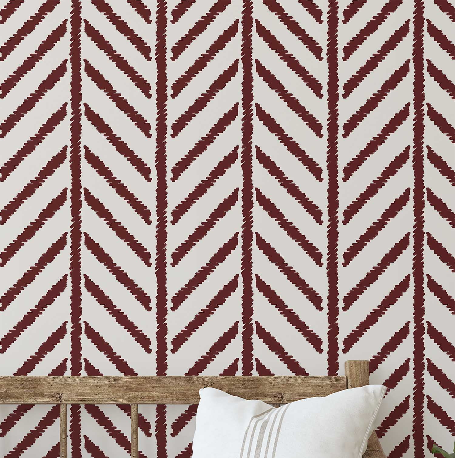 S4Sassy Peel and Stick Wall Covering, Geometric Stitch Print Removable ...