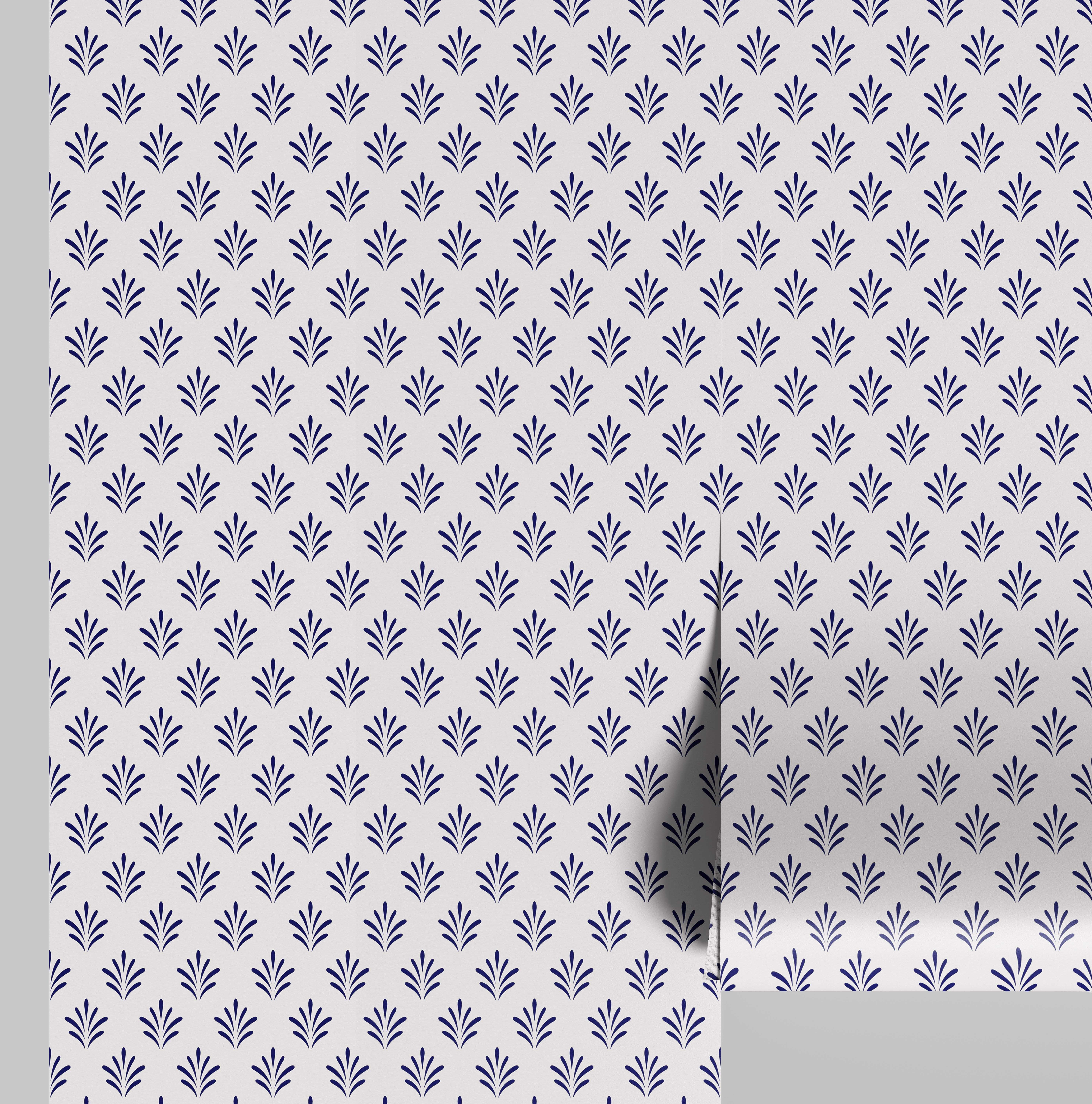 S4Sassy Peel and Stick Wall Covering, Miniature Floral Sprig Print ...