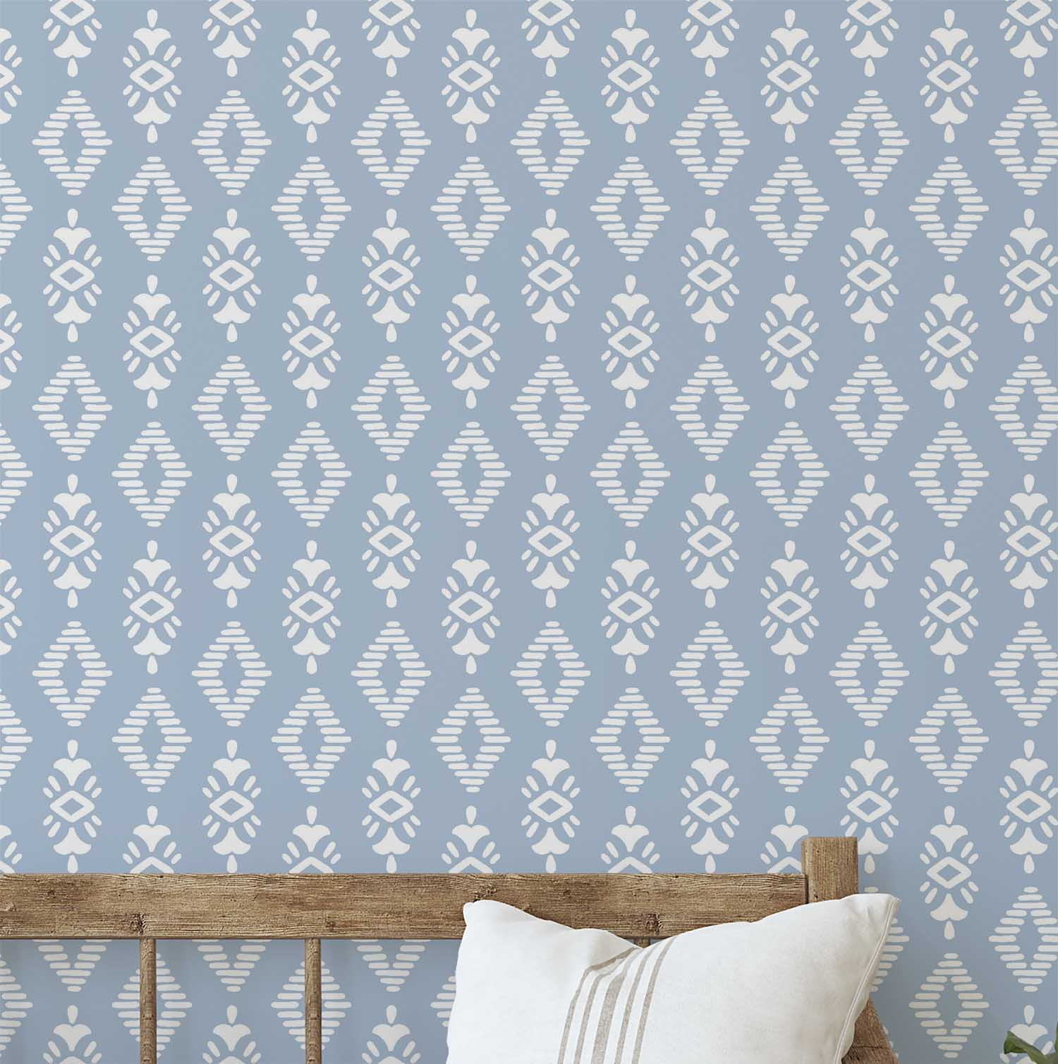 S4Sassy Peel and Stick Wall Covering, Urban Chic Tribal Star Print ...