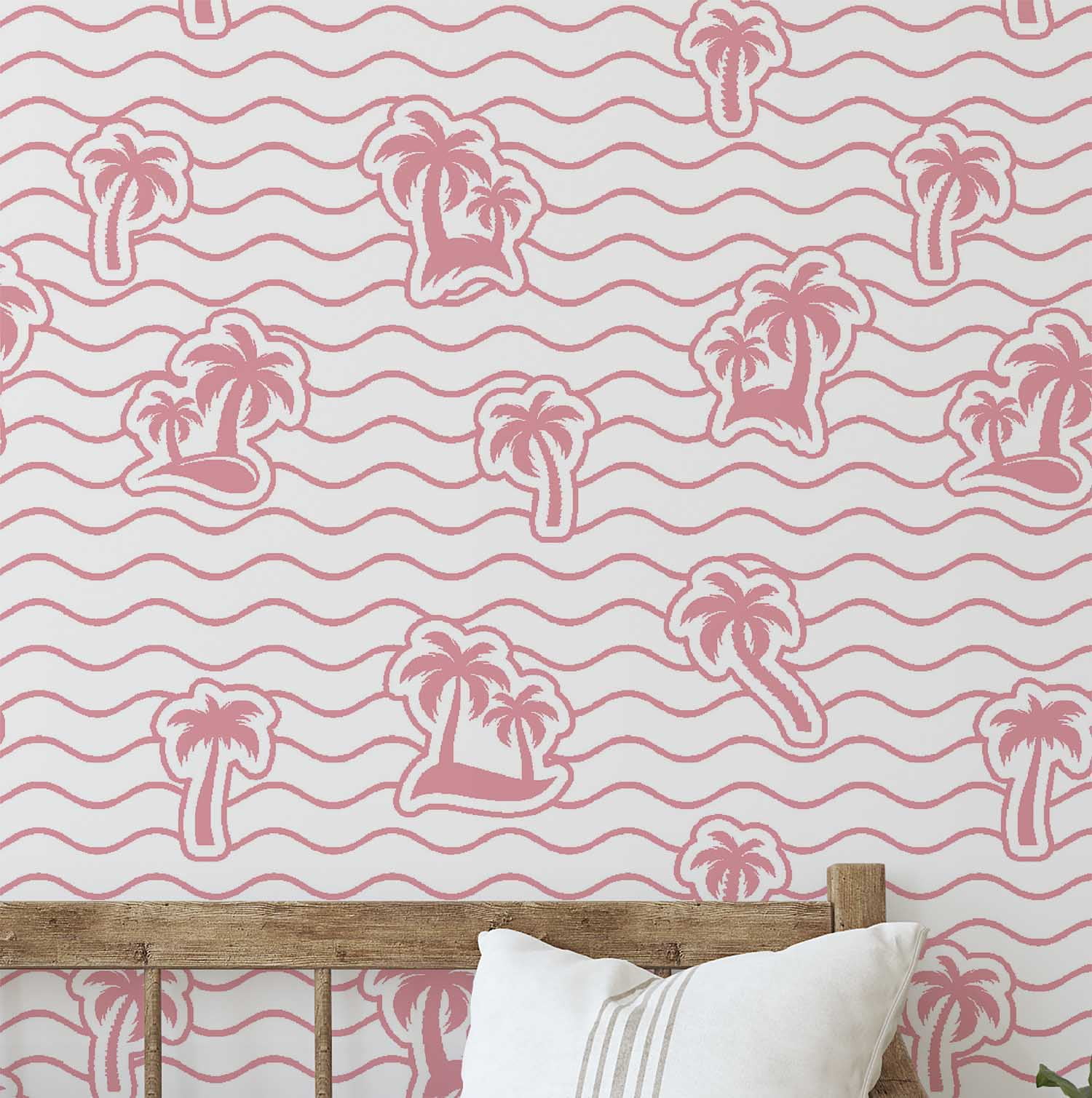 S4Sassy Peel and Stick Walls Covering, Palm Tree Island Print Removable ...