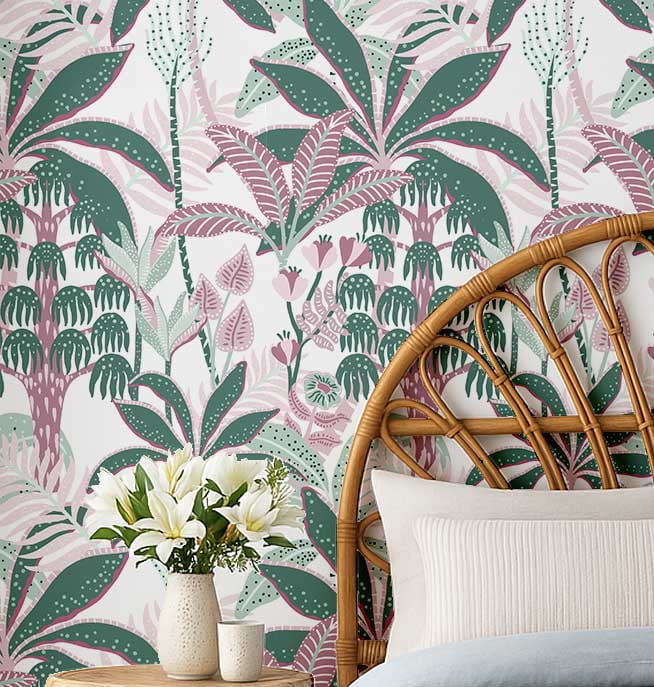 S4Sassy Peel and Stick Walls Covering, Tropical Banana Tree Print ...