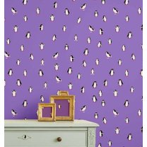 S4Sassy Dinosaur Print Wallpaper- Blue Wall Covering, 25" X 360" Self ...