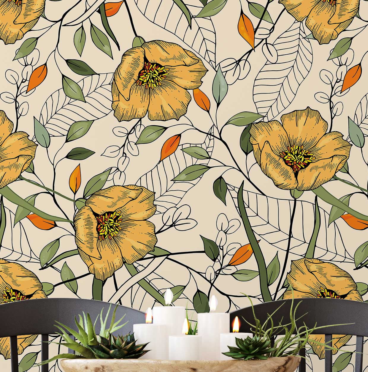S4Sassy Removable Nature-Inspired Waterproof Wall Wrap, Finish ...