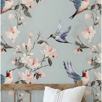 S4sassy Removable Nature-inspired Waterproof Wall Wrap, Wallcover, Lily ...