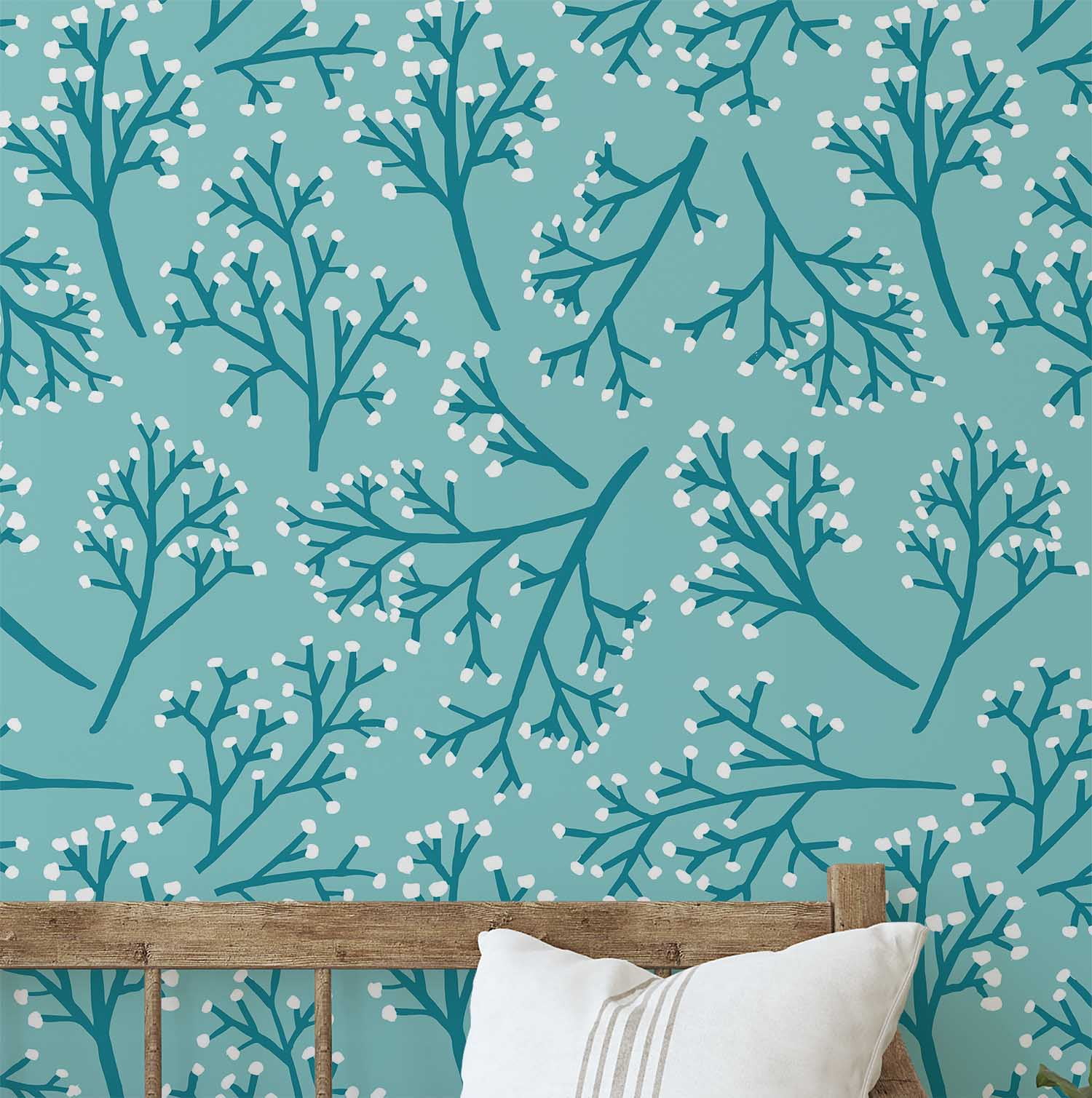 S4Sassy Removable Nature-Inspired Waterproof Wall Wrap, Plain Finish ...