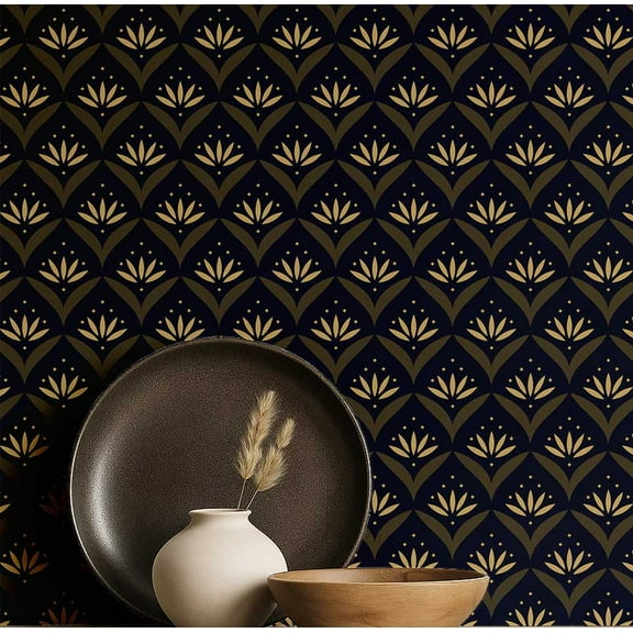 Begin Home Decor 2081-2448-AB26 24 x 48 in. Gold Stains - Gray Framed ...