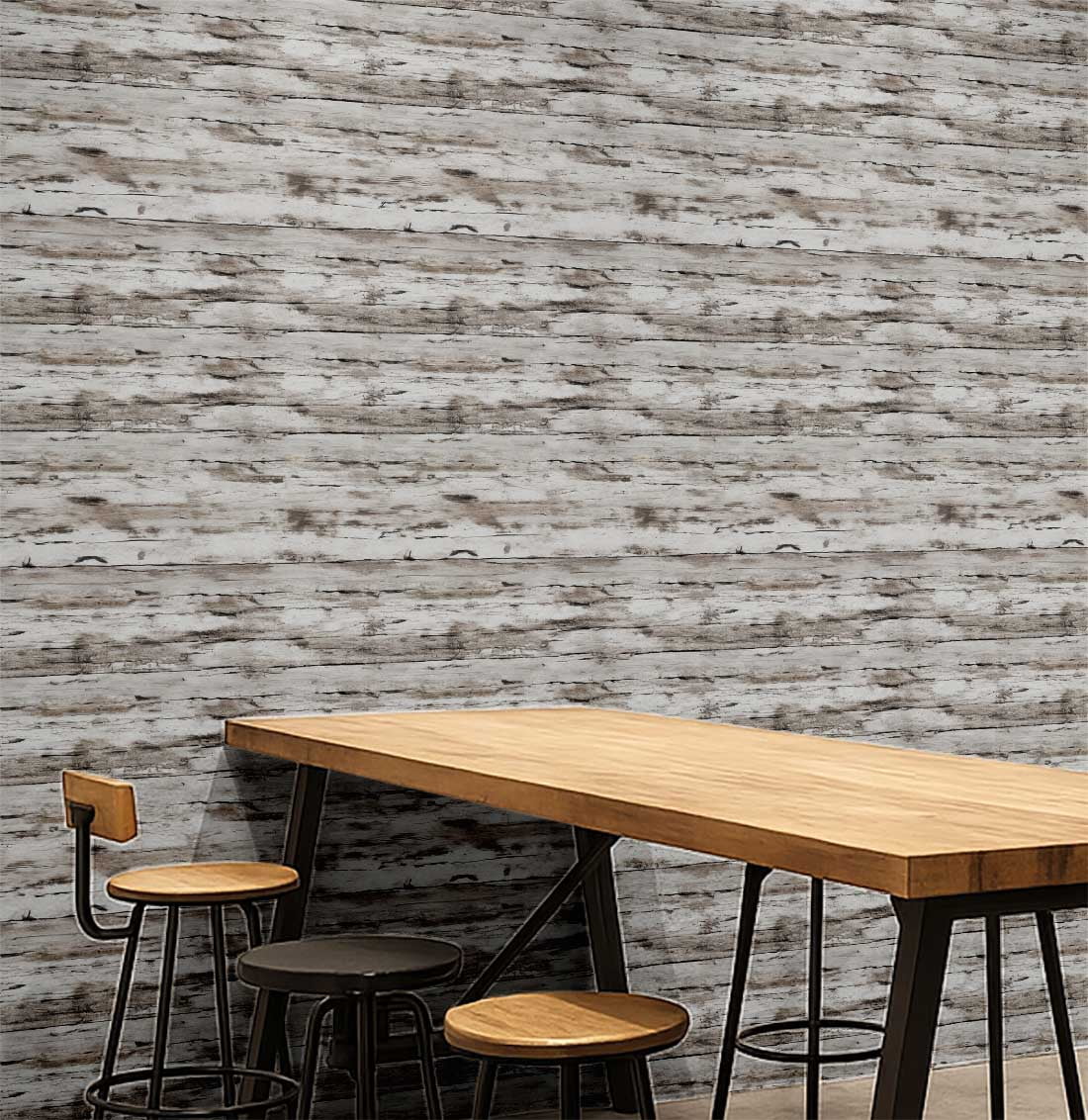 S4Sassy Rustic Log Wallpaper - Commercial Space Wall Covering, 25" X ...