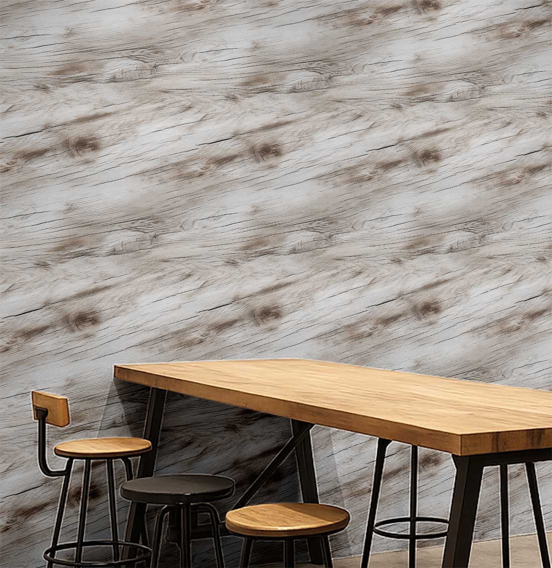 S4Sassy Rustic Woodgrain Wallpaper - Commercial Space Wall Covering, 25 ...