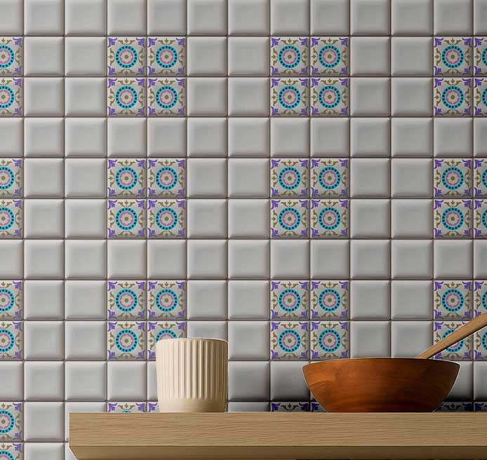 S4Sassy Self Adhesive Wallpaper, Mosaic Tile Wallpaper, White Removable ...