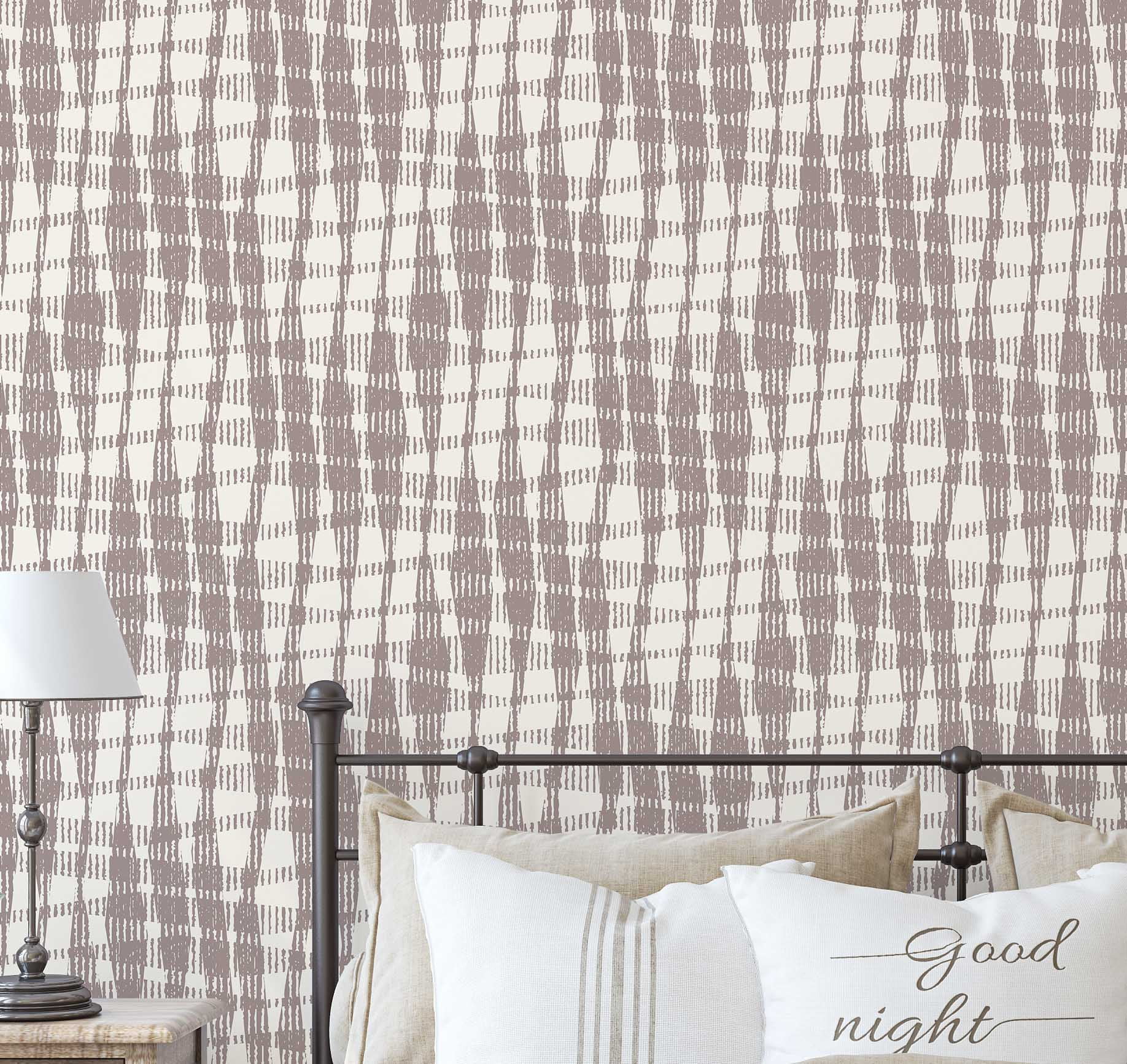 S4Sassy Self Adhesive Wallpaper, Scribble Line Print Wallpaper, Brown ...