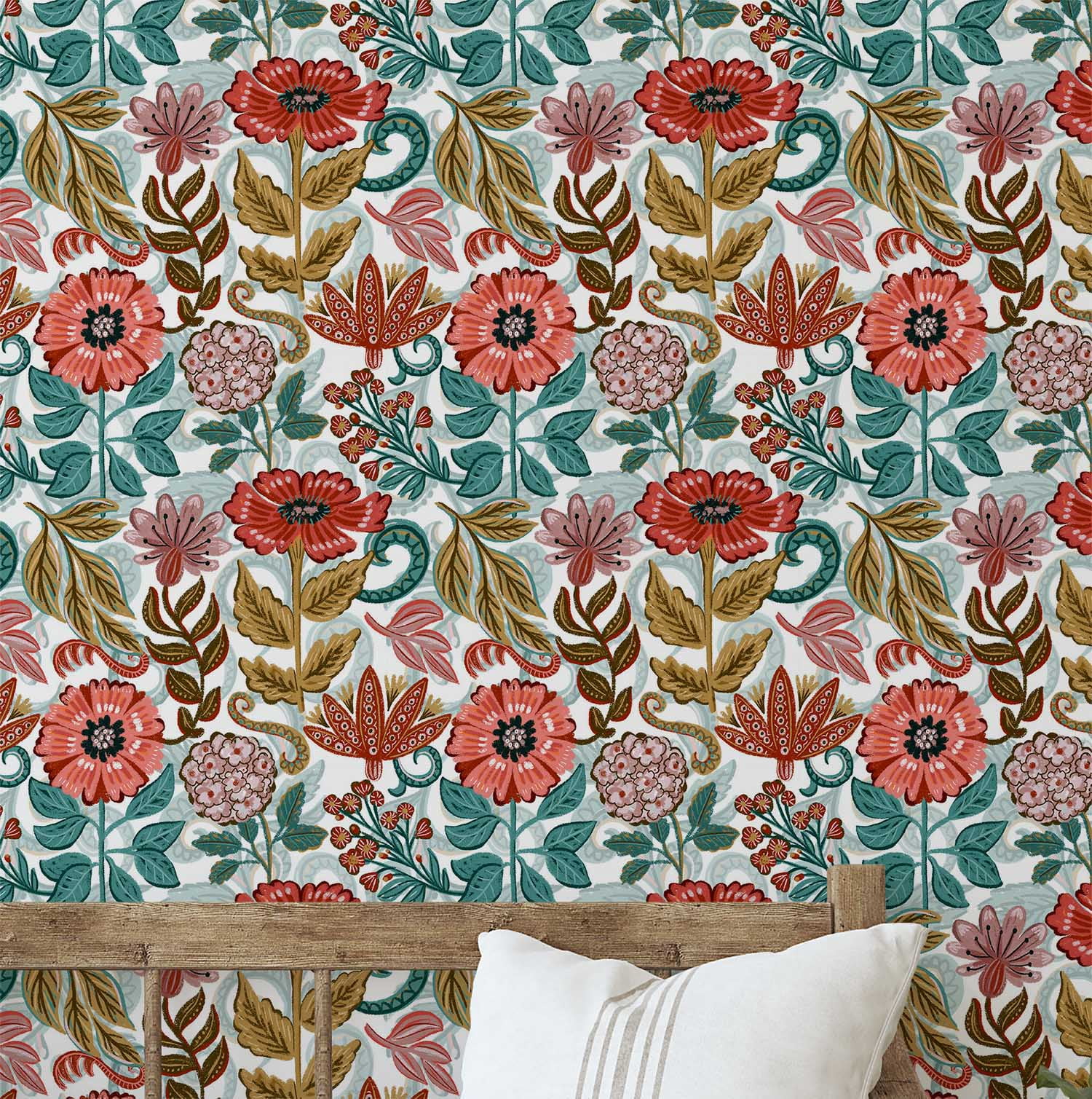 S4Sassy Self Adhesive Wallpaper, Vintage Garden Bloom Wallpaper ...