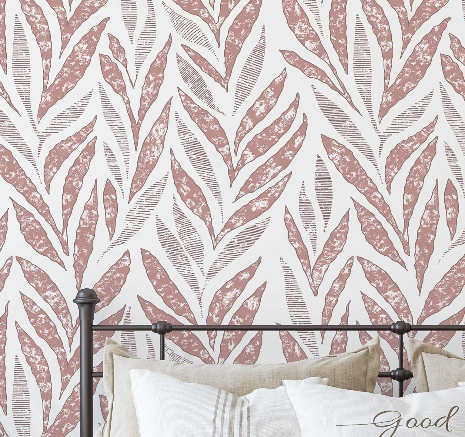 S4Sassy Self-Stick Decorative Wallpaper, Abstract Banana Leaf Wall ...