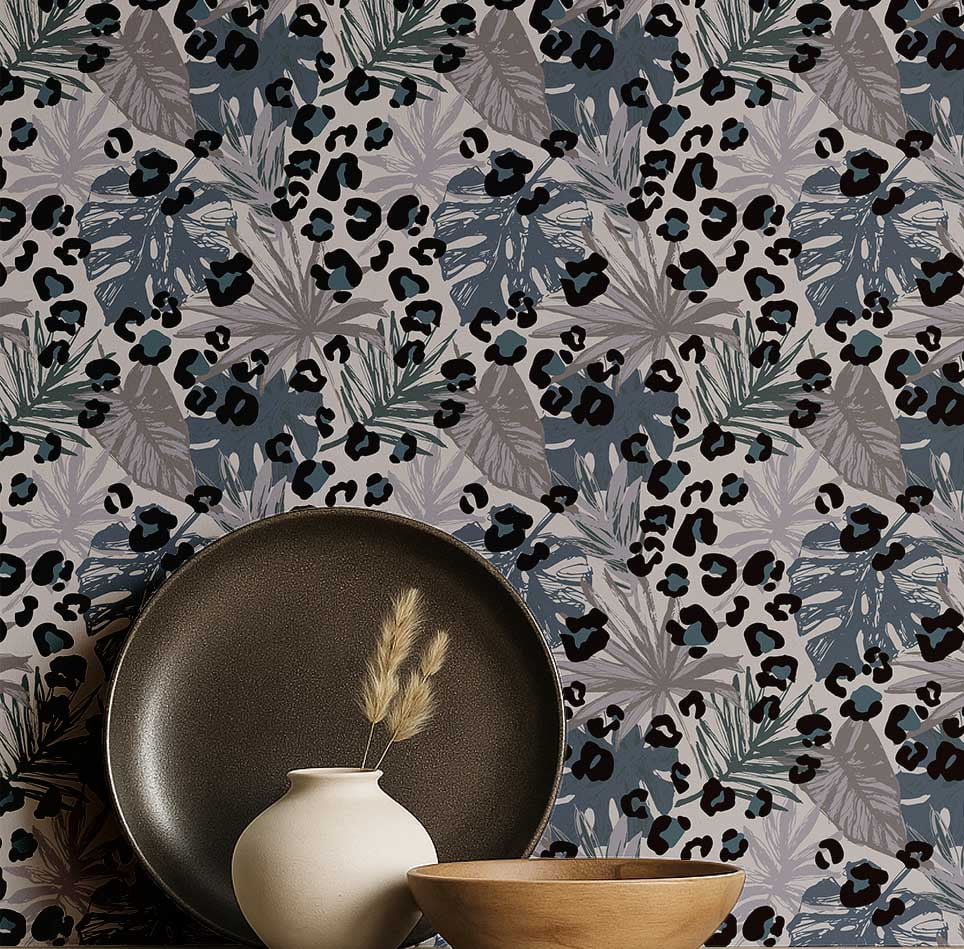 S4Sassy Tropical Leaf Wallpaper - Jungle Removable Wall Covering, 25" X ...