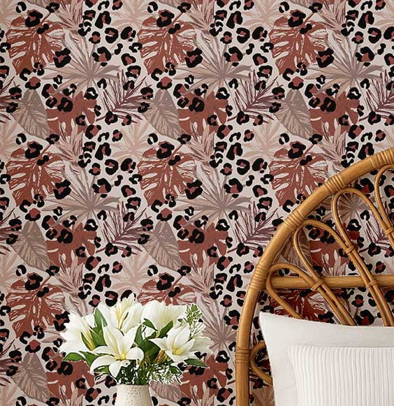 S4Sassy Tropical Leaf Wallpaper - Jungle Removable Wall Covering, 25" X ...