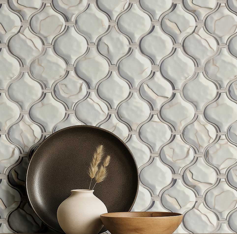 S4Sassy Vintage Style Waterproof Wall Wrap, Plain Finish Mosaic Tile ...