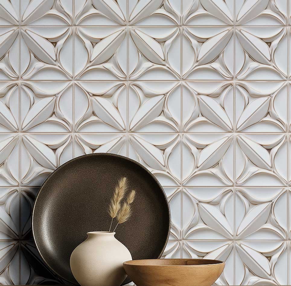 S4Sassy Vintage Style Waterproof Wall Wrap, Plain Finish Mosaic Tile ...