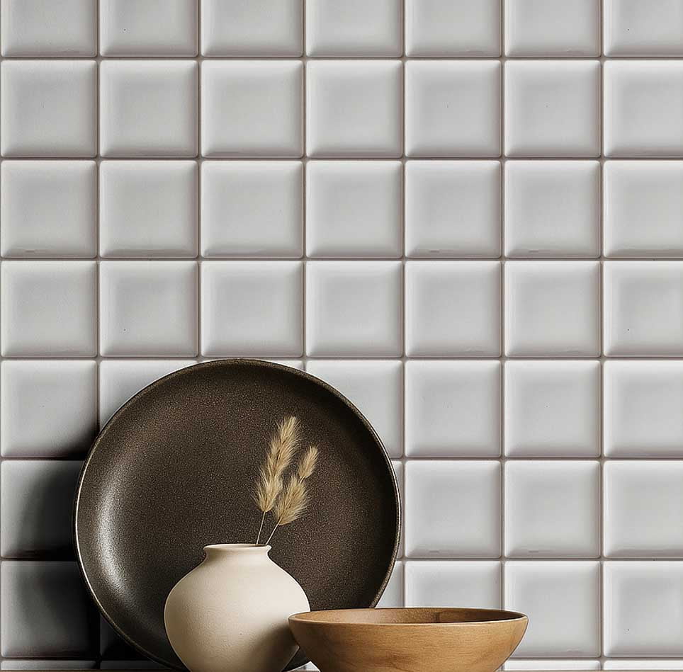 S4Sassy Vintage Style Waterproof Wall Wrap, Plain Finish Mosaic Tile ...