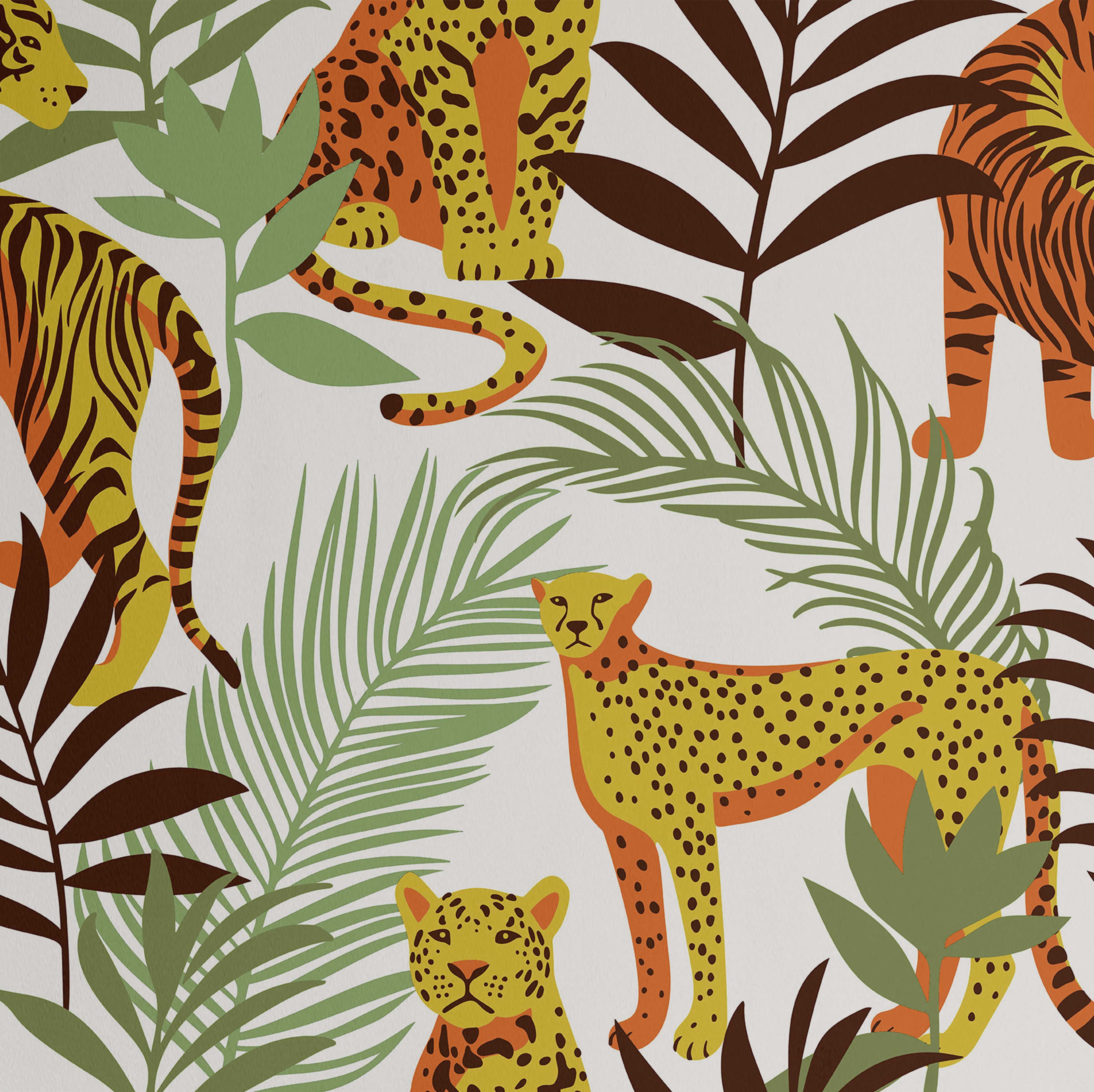 S4Sassy Wild Jungle Animals Wallpaper- Jungle Removable Wall Covering ...