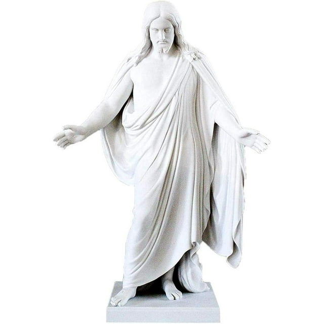 S4a 6" Christus Statue White Cultured Marble Handmade Mormon LDS CTR ...