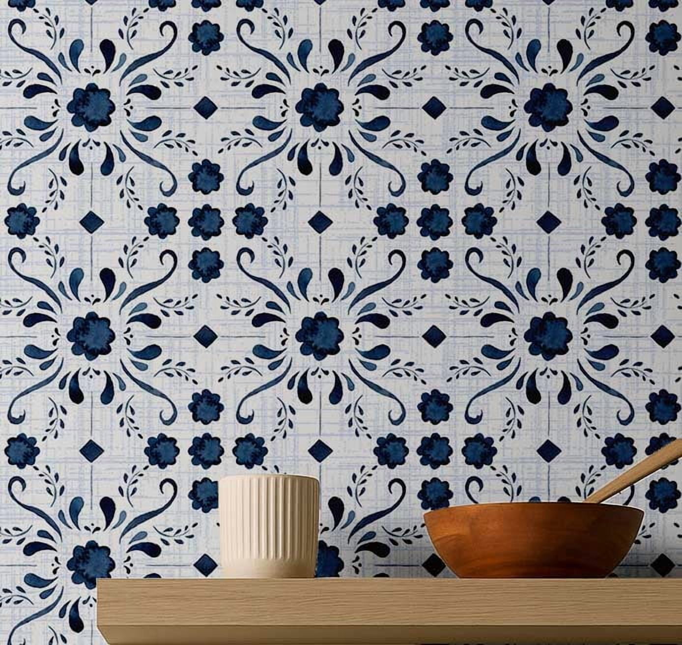 S4sassy Removable Vintage Style Waterproof Wall Wrap, Finish Mosaic ...