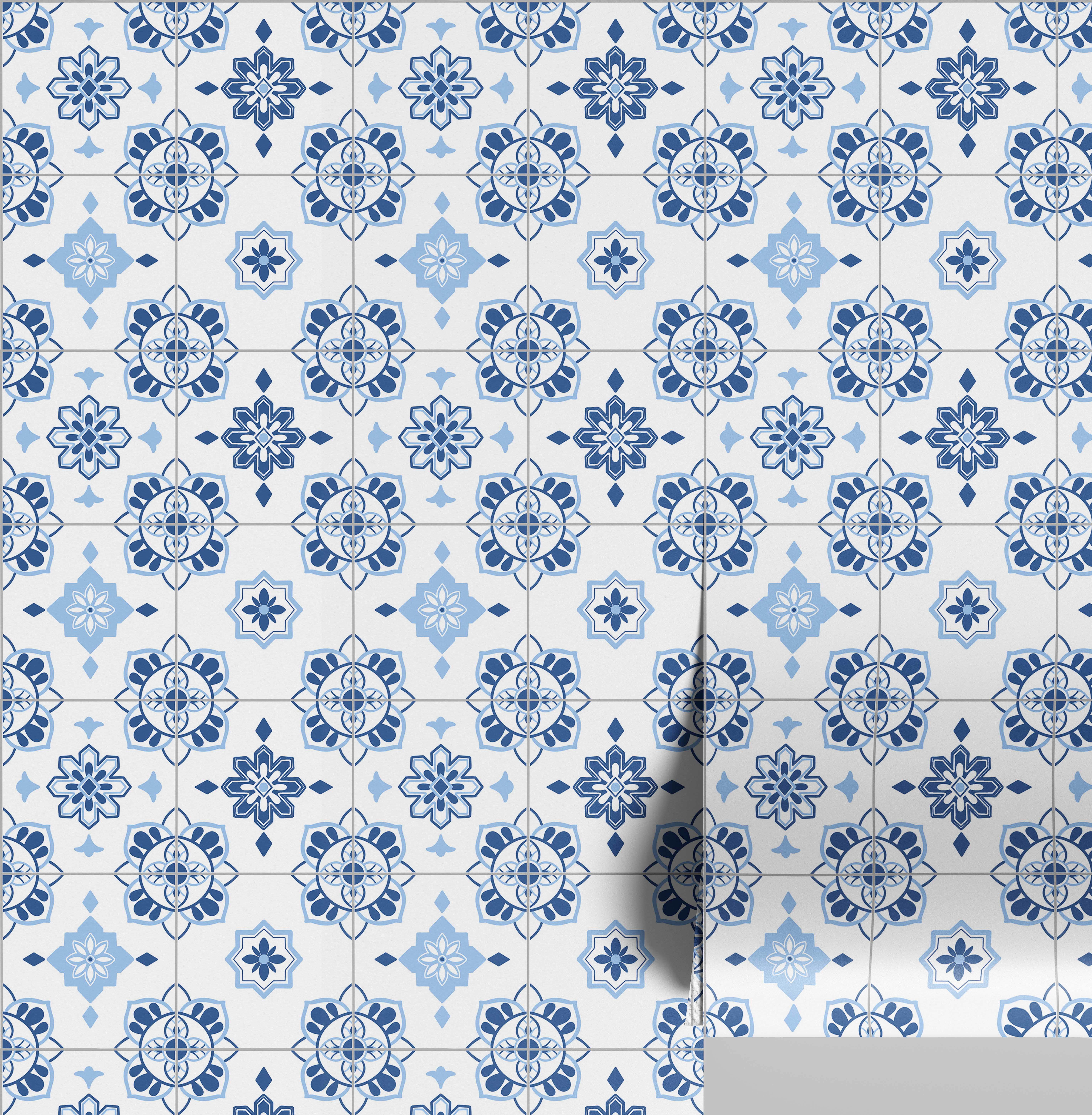 S4sassy Removable Vintage Style Waterproof Wall Wrap, Mosaic Tile ...