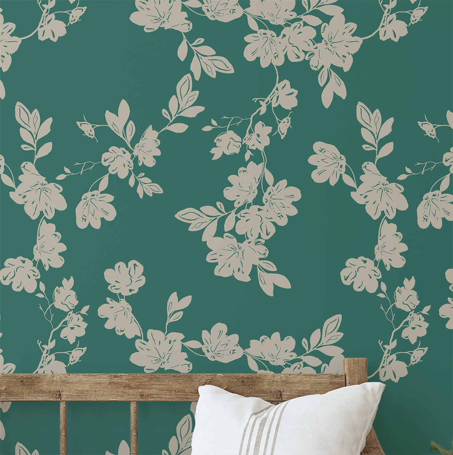 S4sassy Self-Stick Decorative Wallpaper, Blossom Print Wall Paper ...