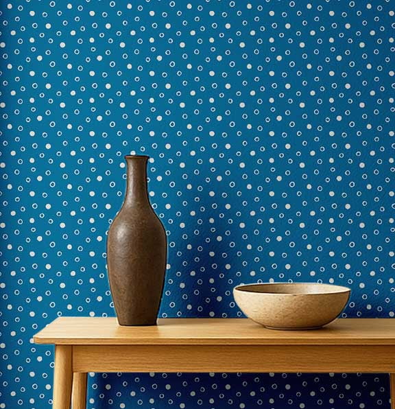 S4sassy Self-Stick Decorative Wallpaper, Polka Dot Wall Paper, Vinyl ...