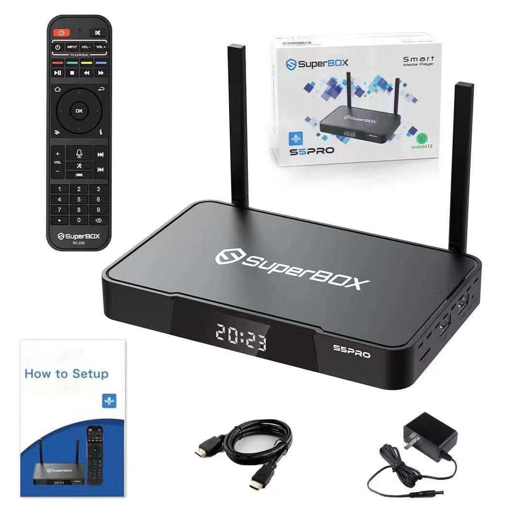 S5 Pro 2024 SuperBox for TV, Wireless Voice Remote Included, 1000M ...